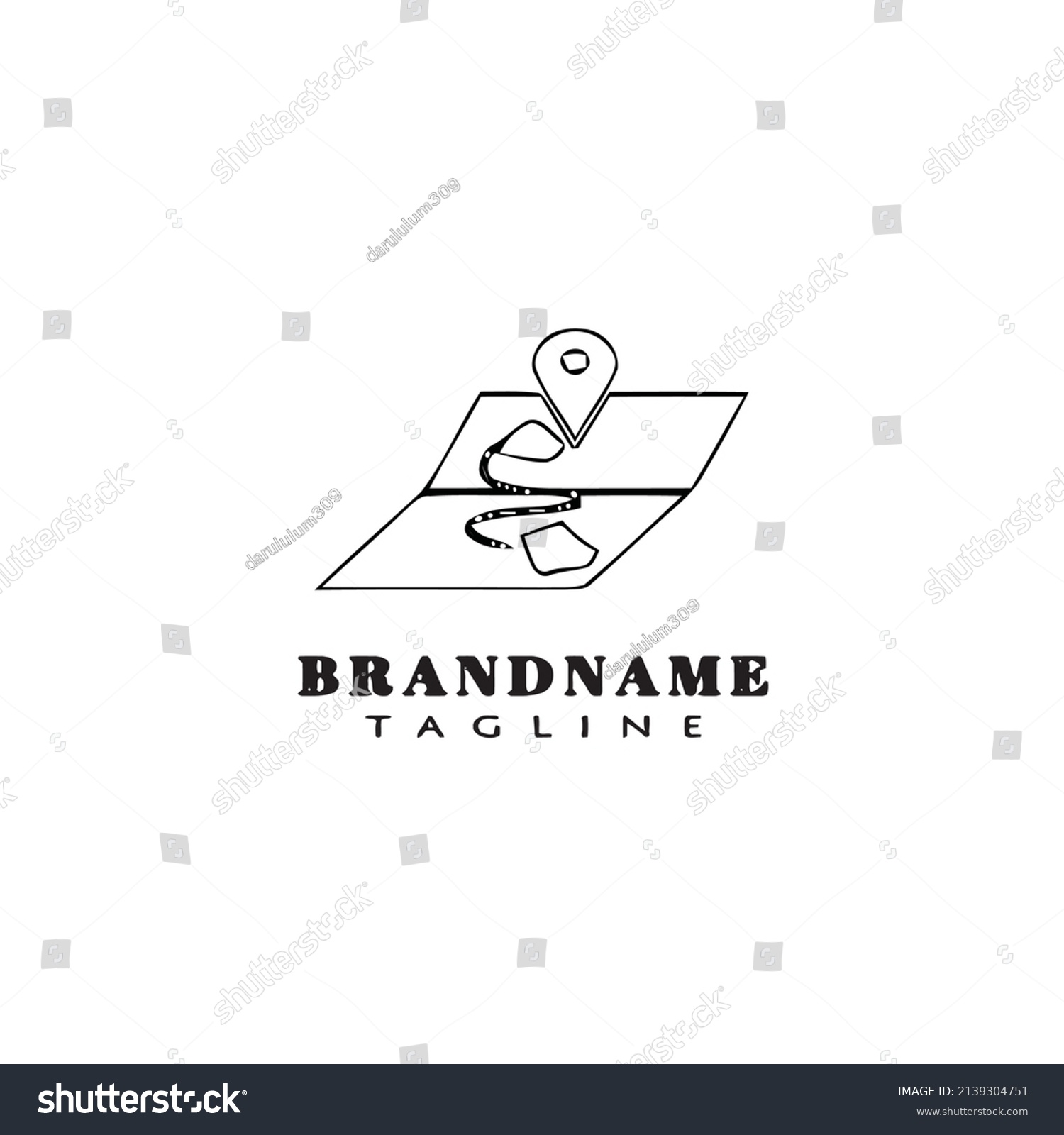 Maps Paper Logo Icon Design Template Stock Vector (Royalty Free ...