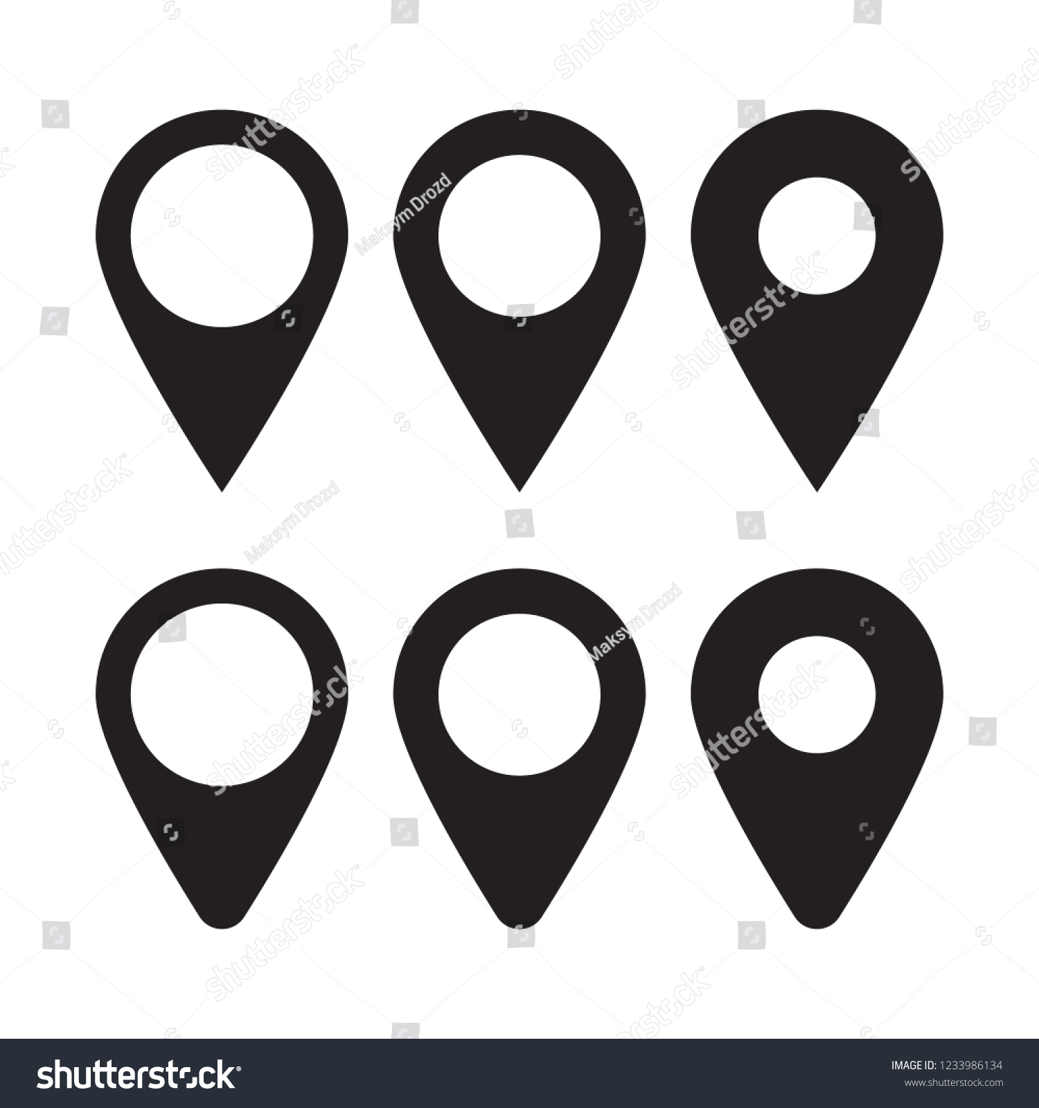 Maps Pin Location Map Icon Stock Vector (Royalty Free) 1233986134 ...