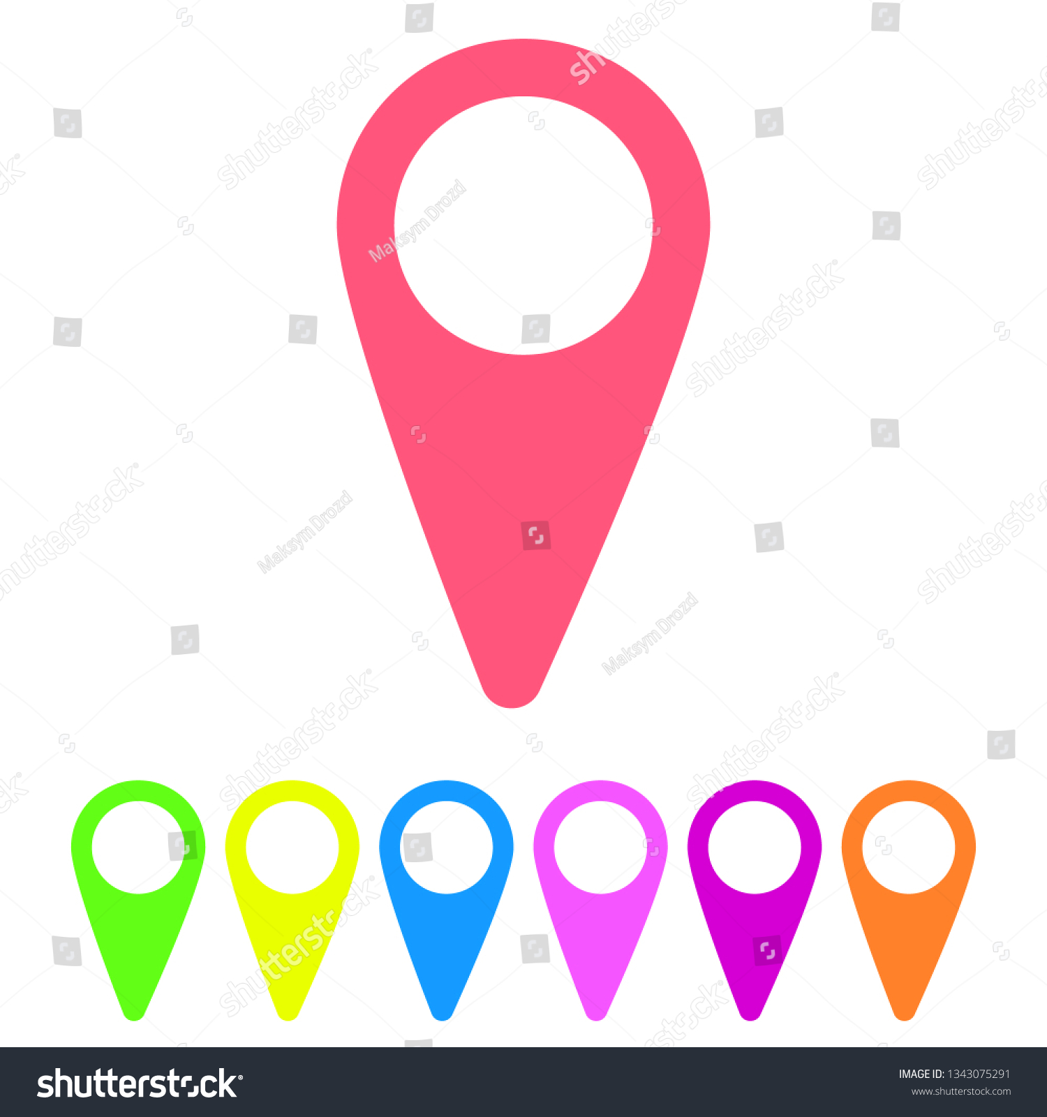 Maps Pin Location Map Icon Stock Vector (Royalty Free) 1343075291 ...