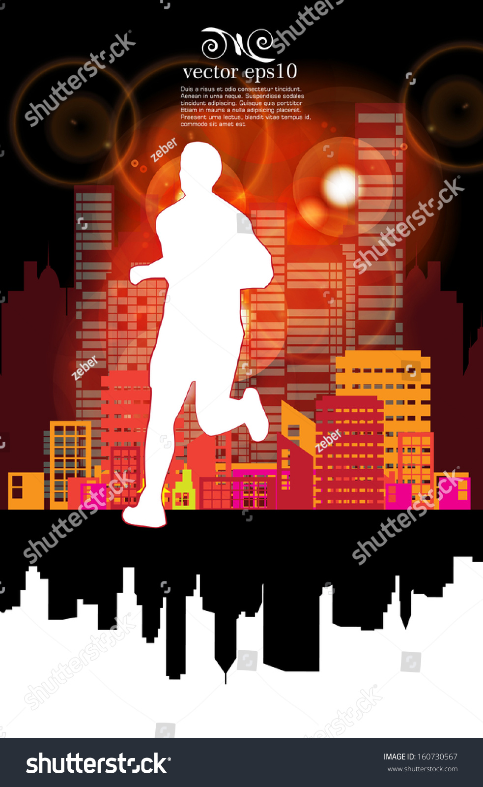 Marathon Runner Vector Illustration Stock Vector (Royalty Free ...