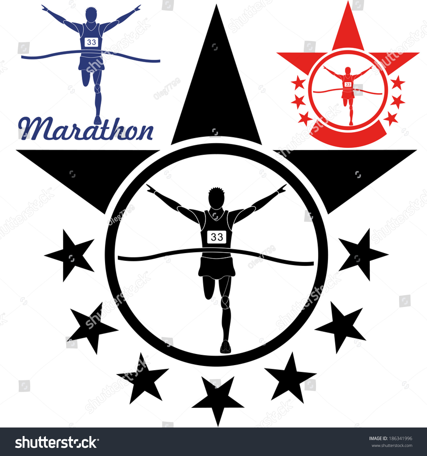 Marathon Vector Illustration Stock Vector (Royalty Free) 186341996