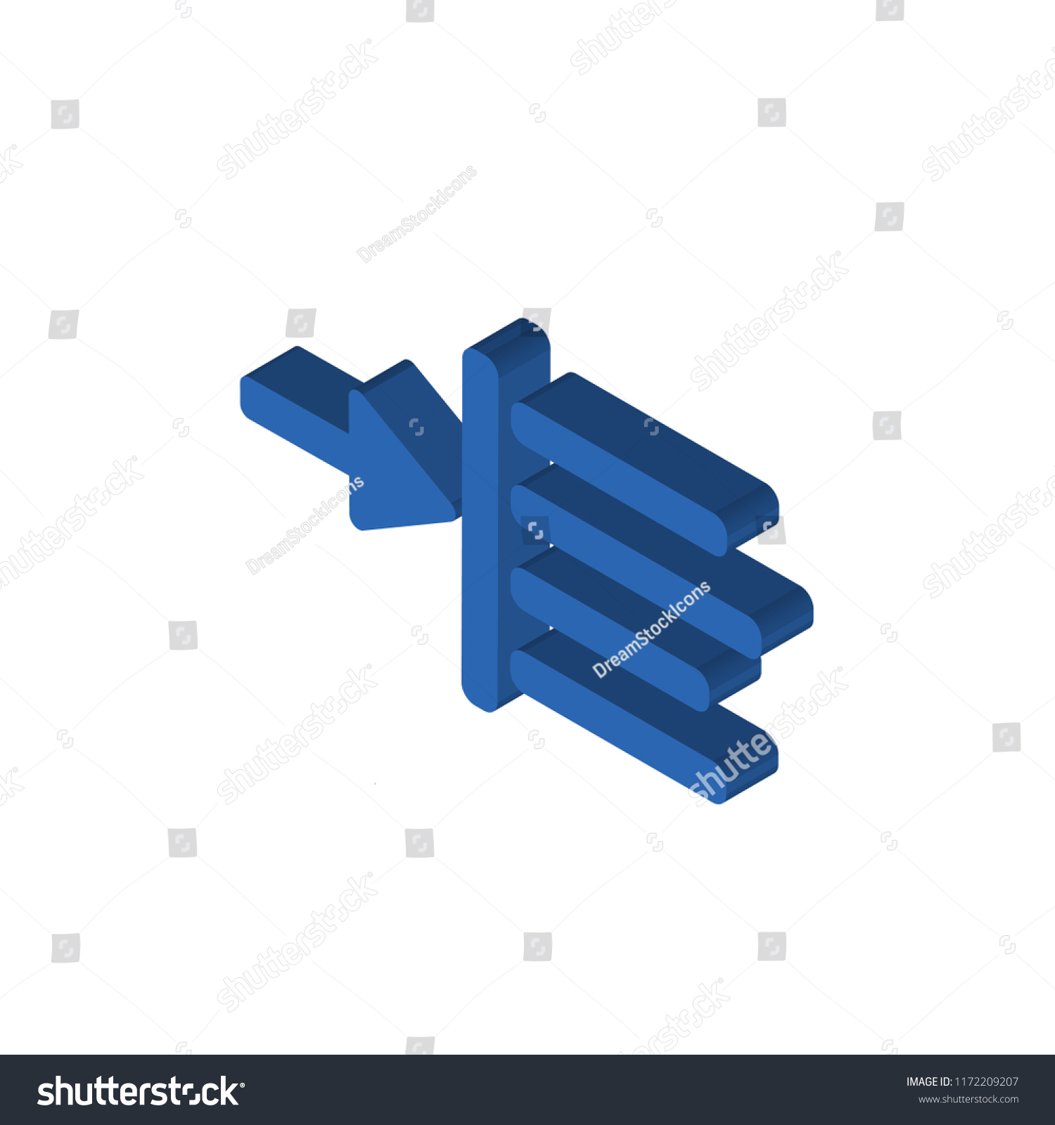 Margin Isometric Left Top View 3d Stock Vector (Royalty Free ...