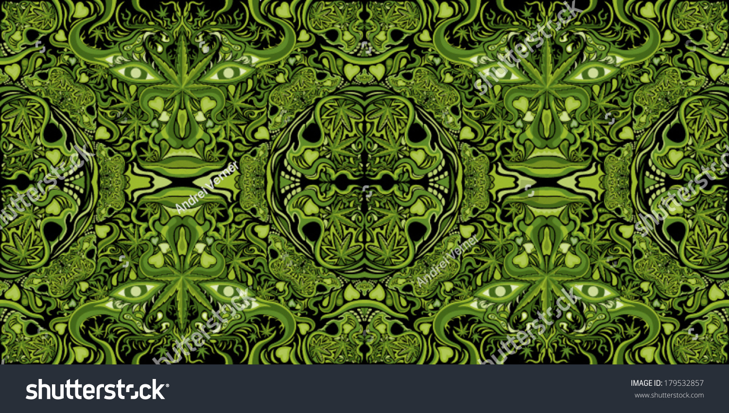 Marijuana Face Character Pattern Vector Illustration Stock Vector ...