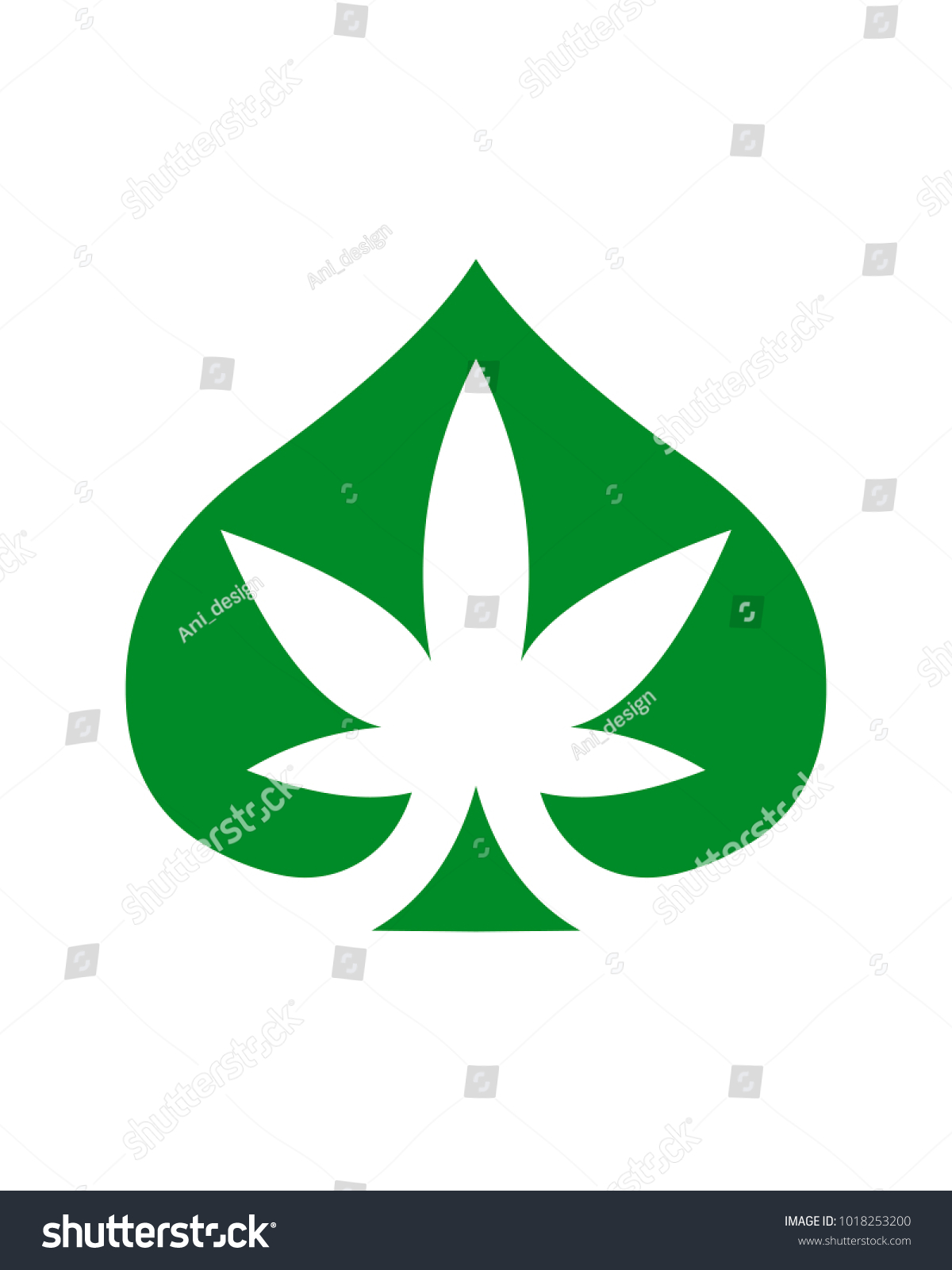 Marijuana Logo Template Stock Vector (Royalty Free) 1018253200
