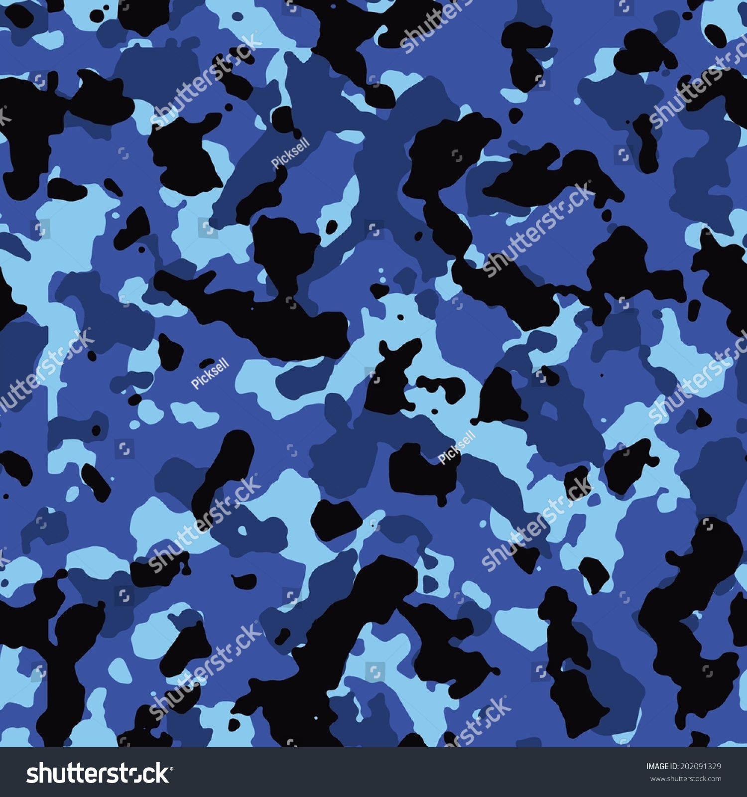 Marine Blue Seamless Camo Texture Vector Stock Vector (Royalty Free ...