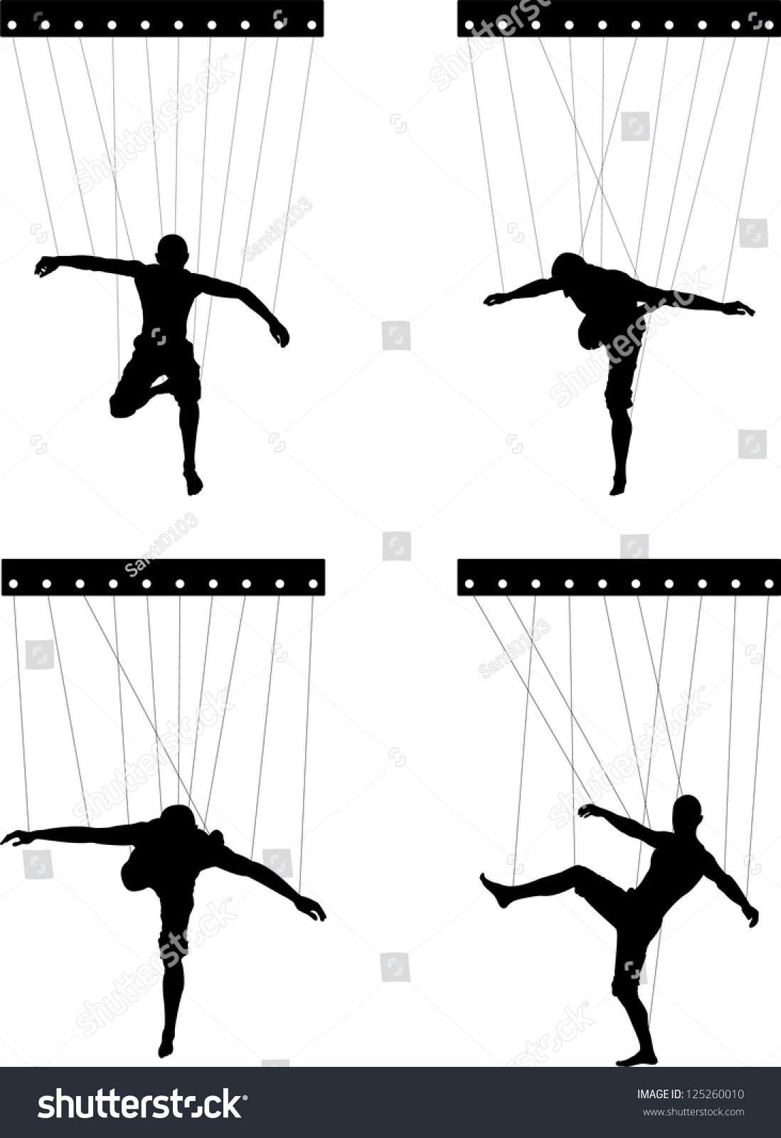 Marionettes Fifth Variant Vector Illustration: vector de stock (libre ...