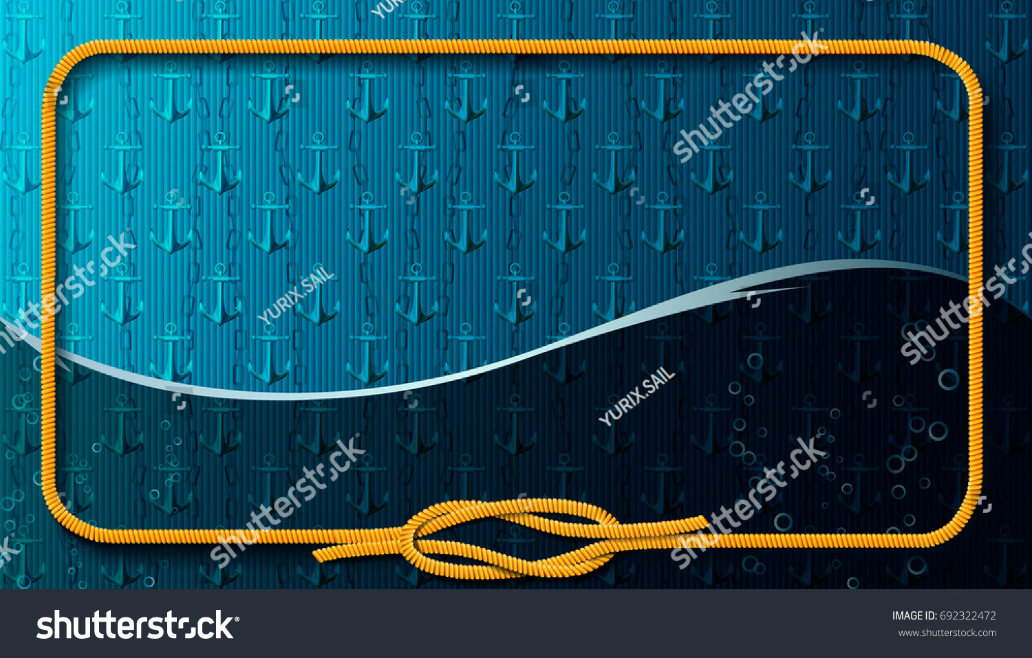 Maritime Background Frame Vector Illustration Stock Vector (Royalty ...