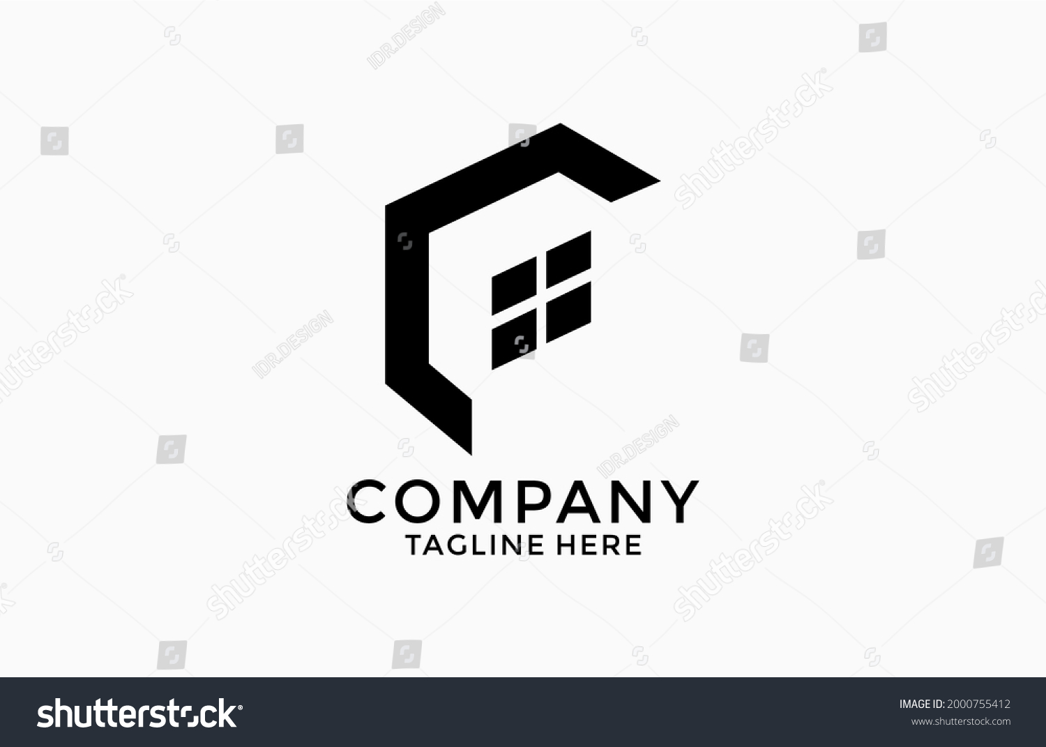 Mark Monogram Letter C House Logo Stock Vector (Royalty Free ...