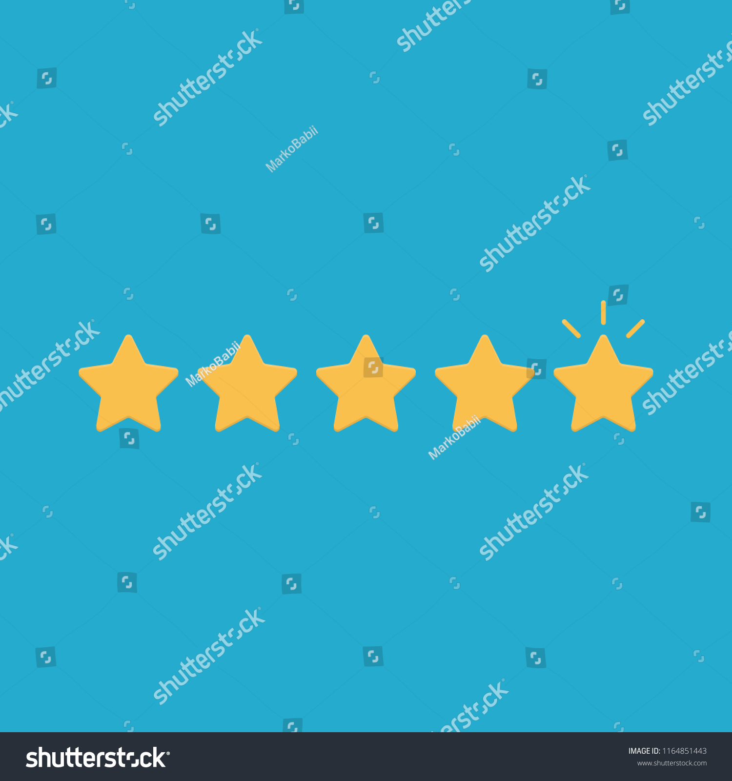 Mark Stars Vector Flat Design Stock Vector (Royalty Free) 1164851443 ...