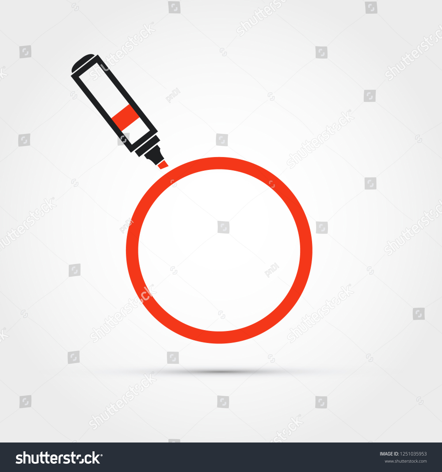 Marker Drawing Circle Vector Illustration Stock Vector (Royalty Free ...