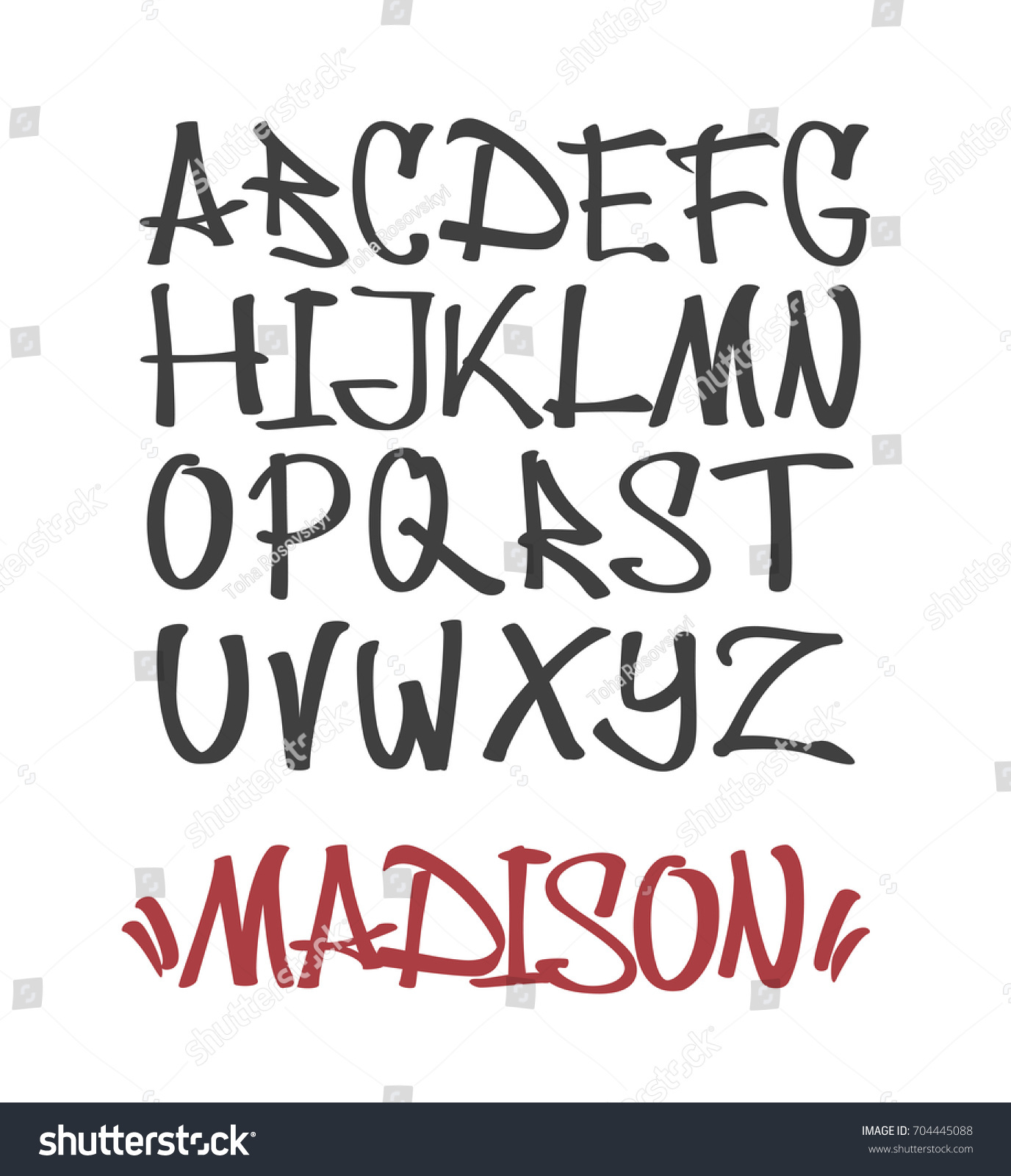 Marker Graffiti Font Typography Vector Stock Vector (Royalty Free ...