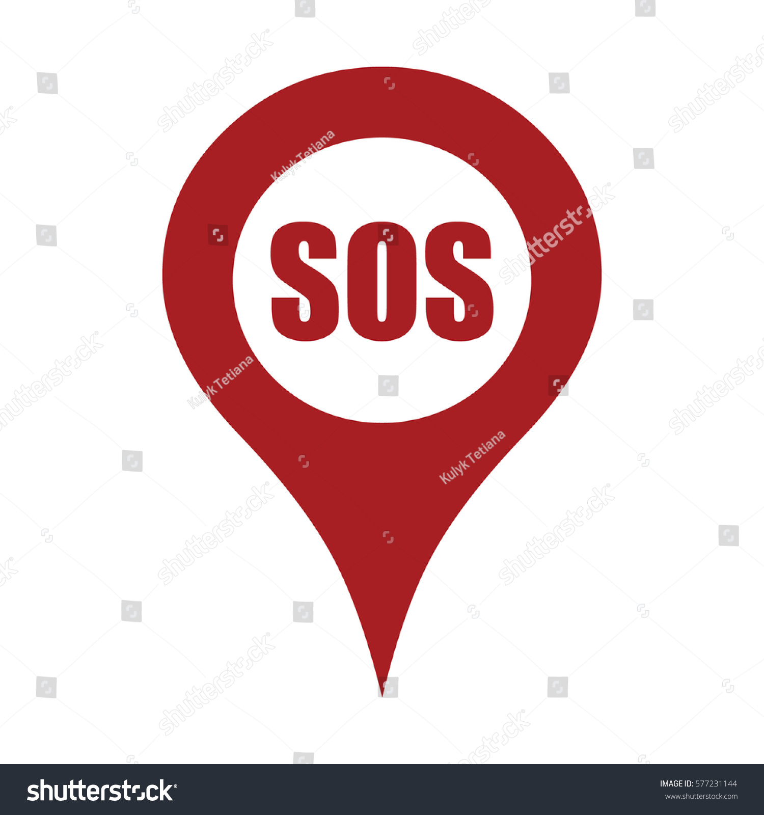 Marker Location Icon Sos Stock Vector (Royalty Free) 577231144 ...