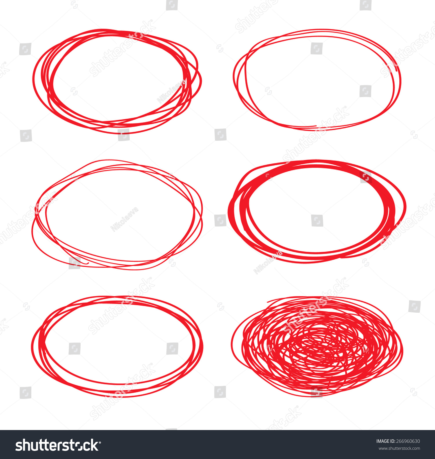 Marker Red Circle Highlight Circle Stock Vector 266960630 - Shutterstock