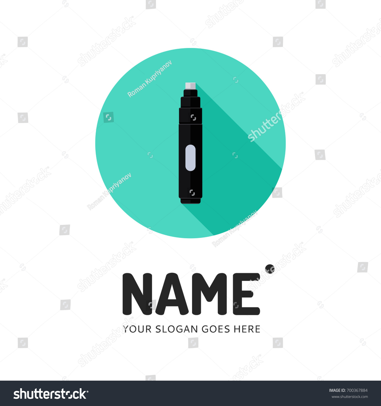 Marker Vector Logo Design Flat Icon Stock Vector (Royalty Free) 700367884