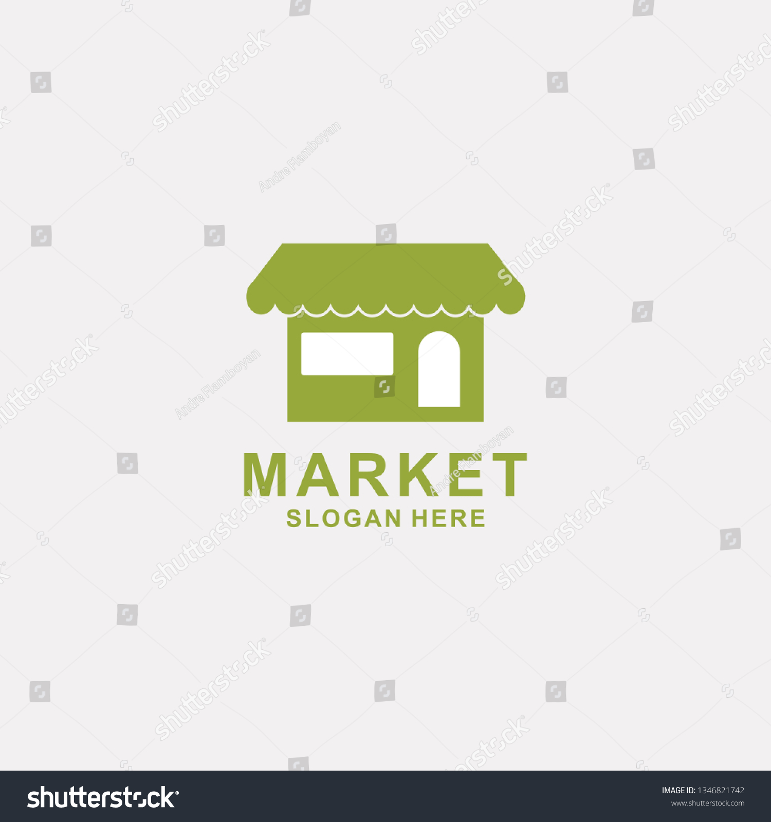 Market Logo Template Stock Vector (Royalty Free) 1346821742