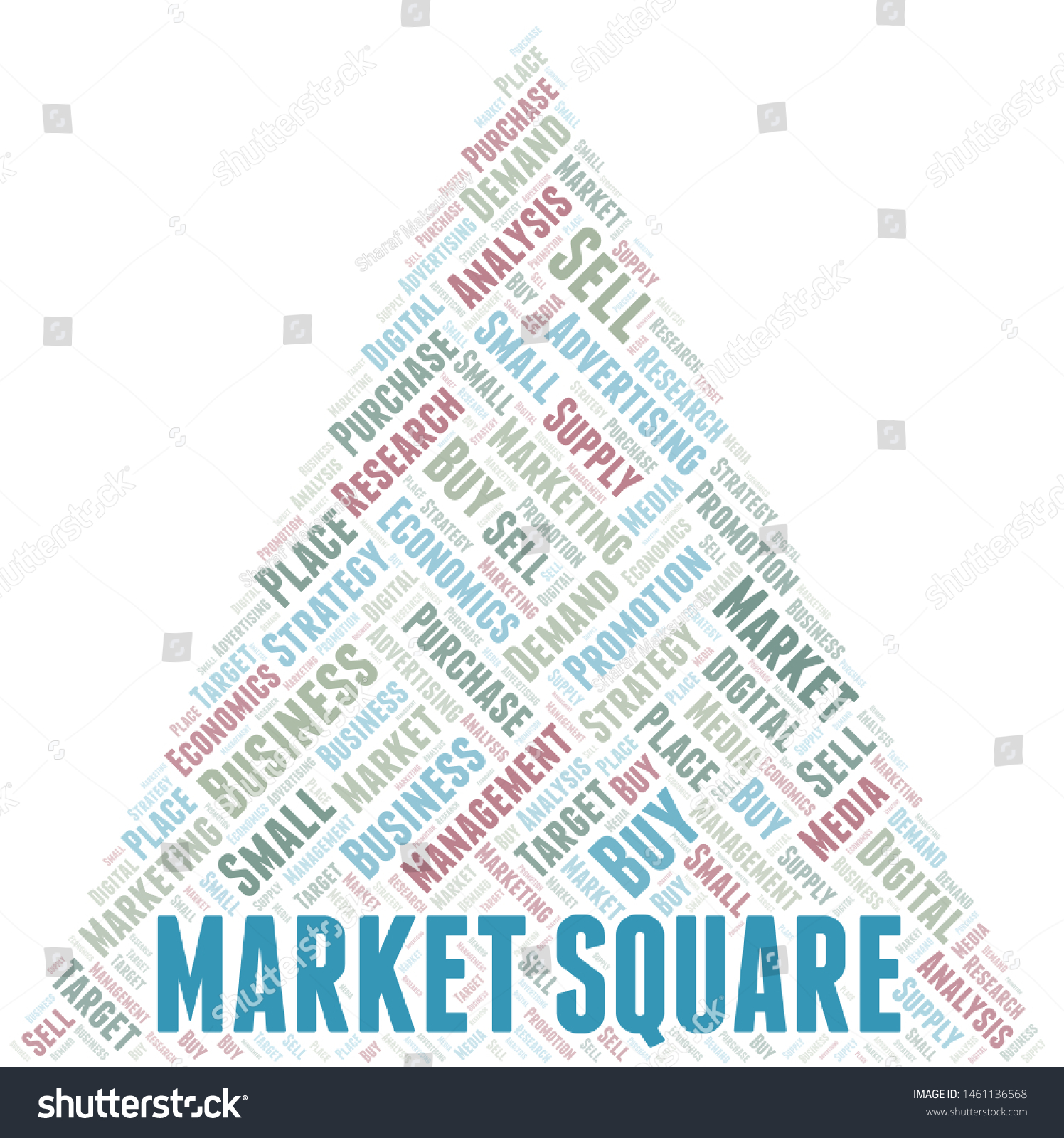 Market Square Word Cloud Vector Made Stock Vector (Royalty Free ...