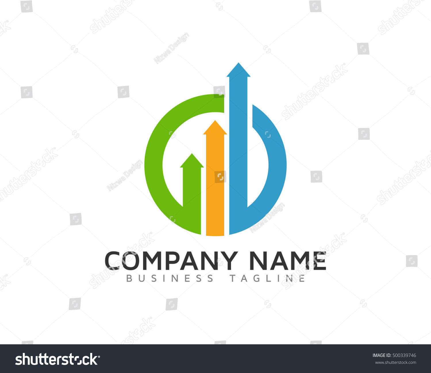 Market Statistic Report Logo Template Stock Vector (Royalty Free) 500339746