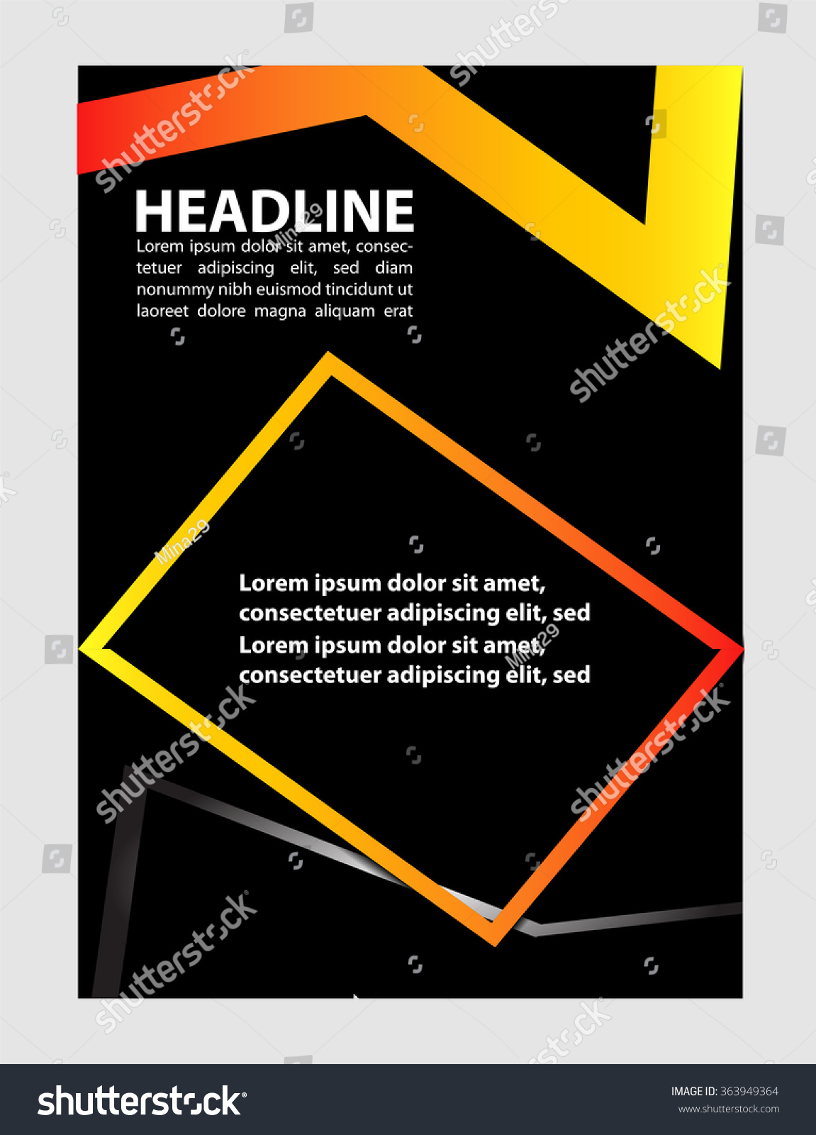 Marketing Flyer Background Stock Vector (Royalty Free) 363949364