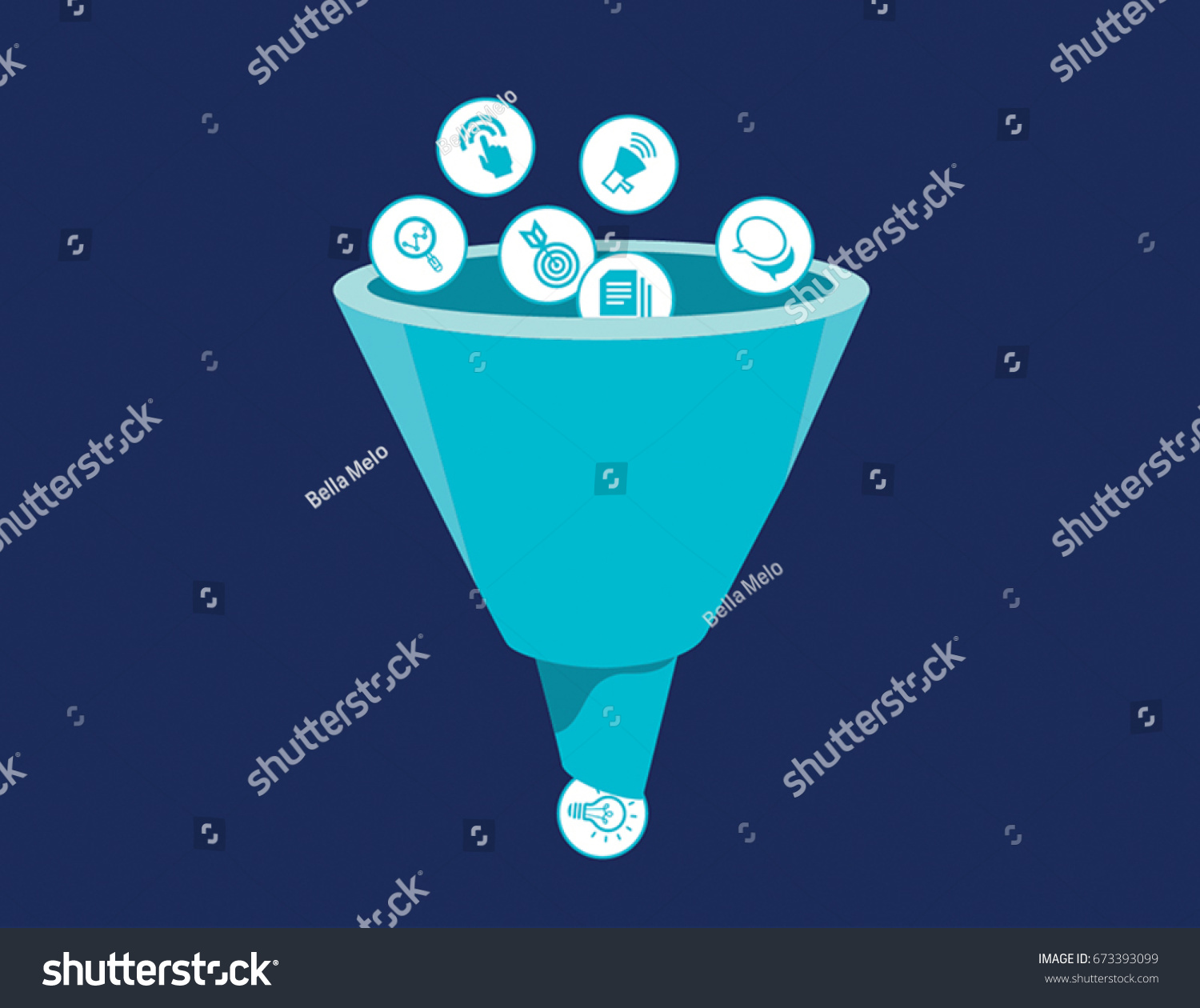 Marketing Funnel Filtering Solution Stock Vector (Royalty Free ...