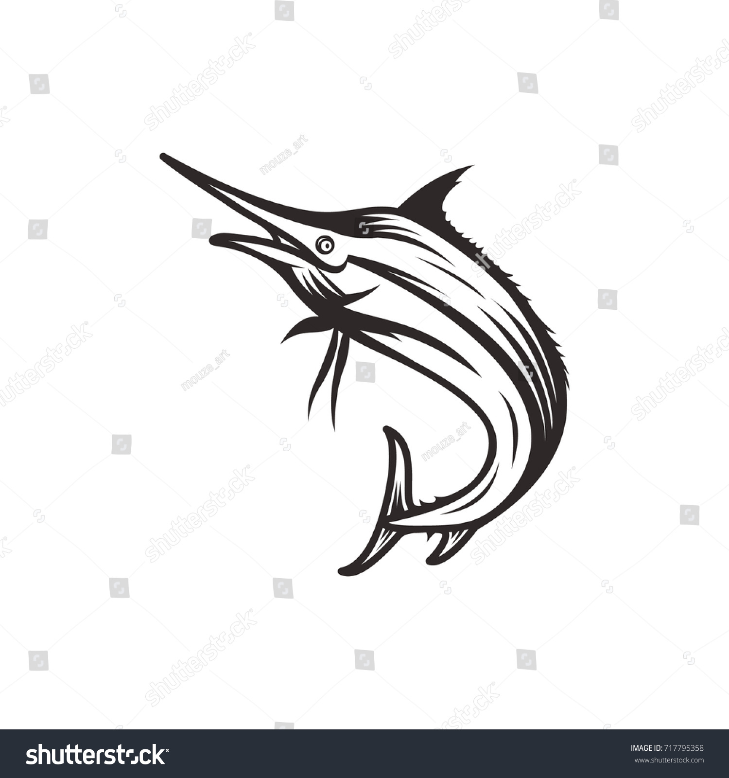 Marlin Fish Icon Logo Concept Vector Stock Vector (Royalty Free ...