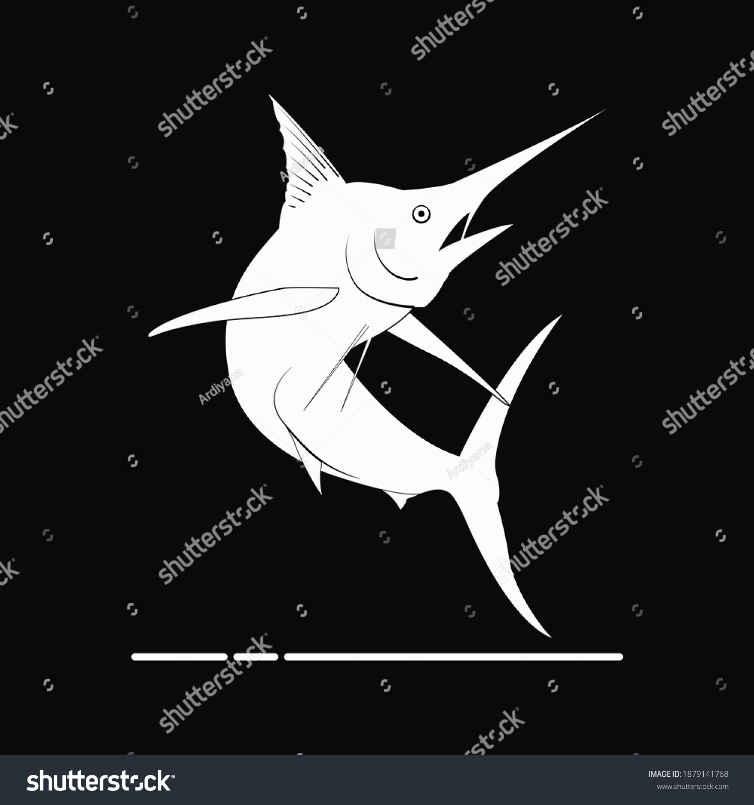 Marlin Vector Art Graphics Stock Vector (Royalty Free) 1879141768 ...