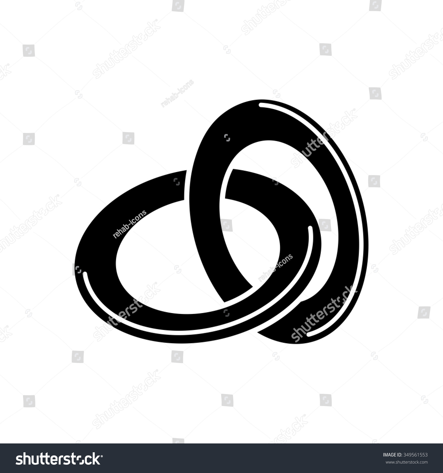 Marriage Rings Icon Stock Vector Royalty Free 349561553