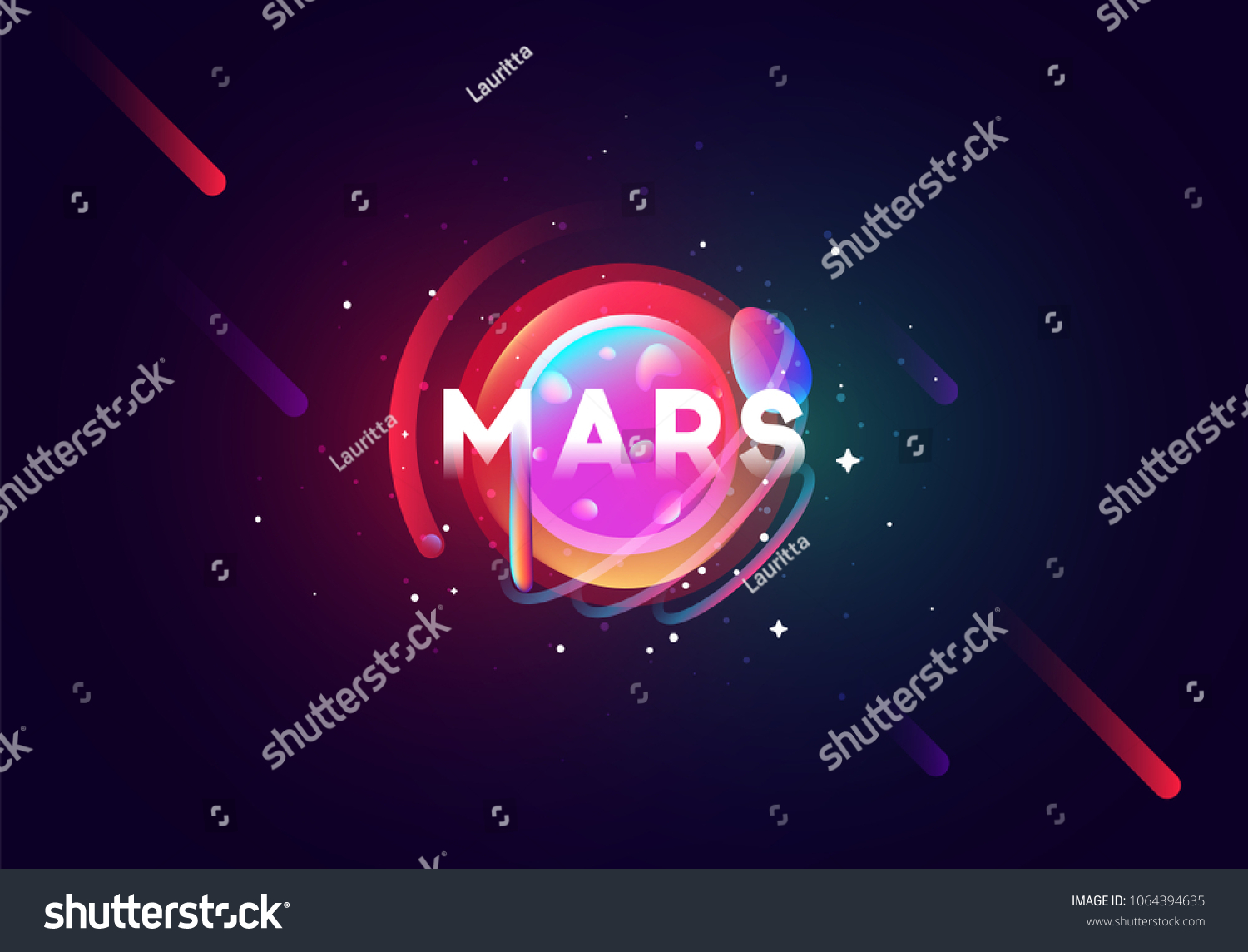 Mars Planet Bright Abstract Illustration Space Stock Vector (Royalty ...