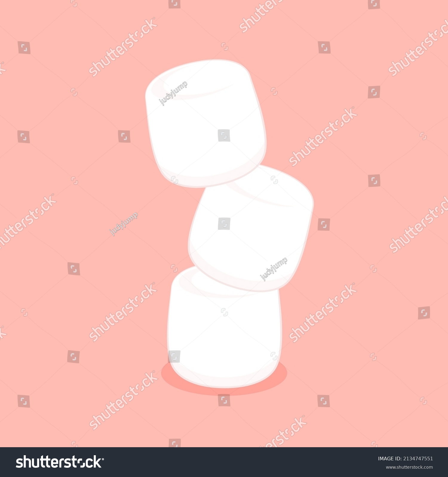 Marshmallow Cartoon Vector Free Space Text Stock Vector (Royalty Free ...