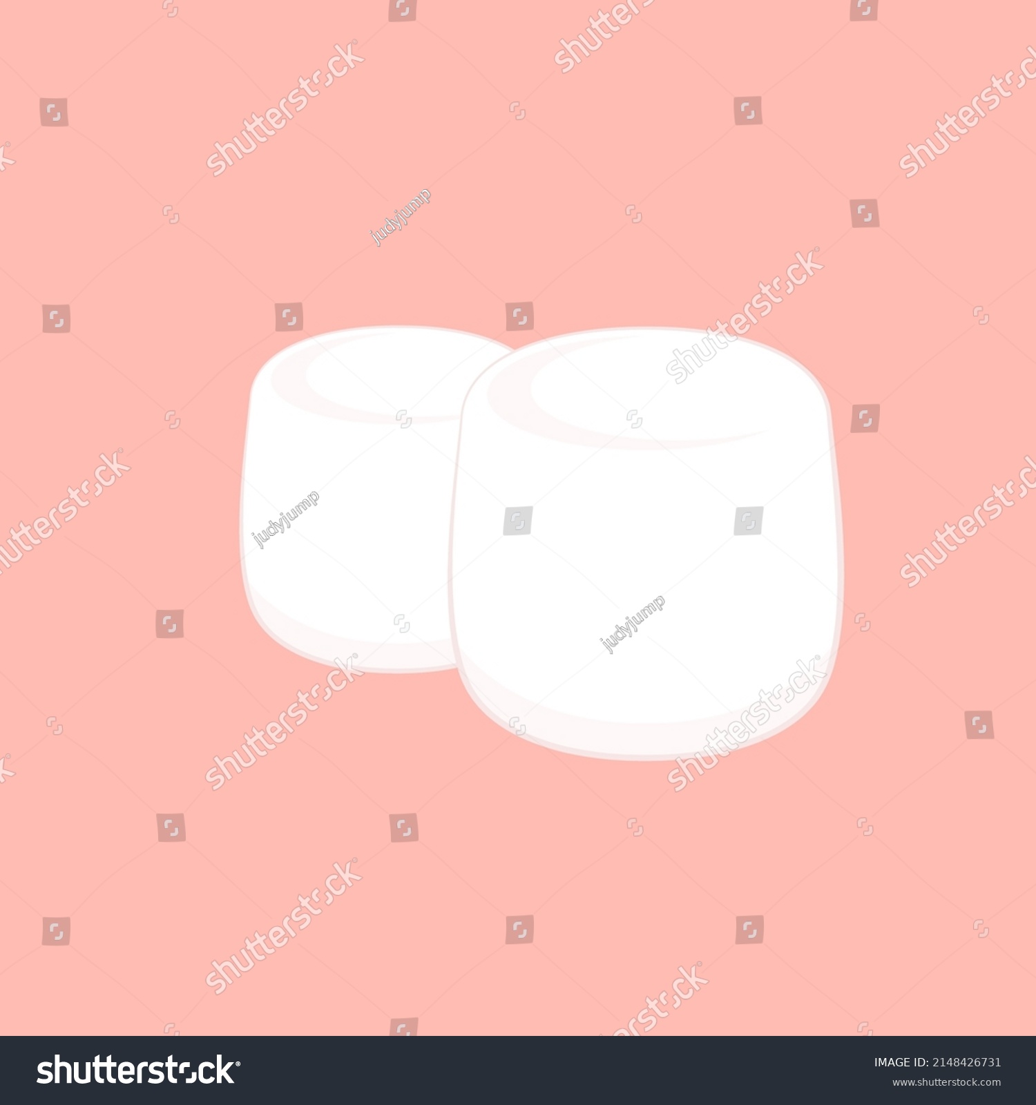 Marshmallow Cartoon Vector Free Space Text Stock Vector (Royalty Free ...