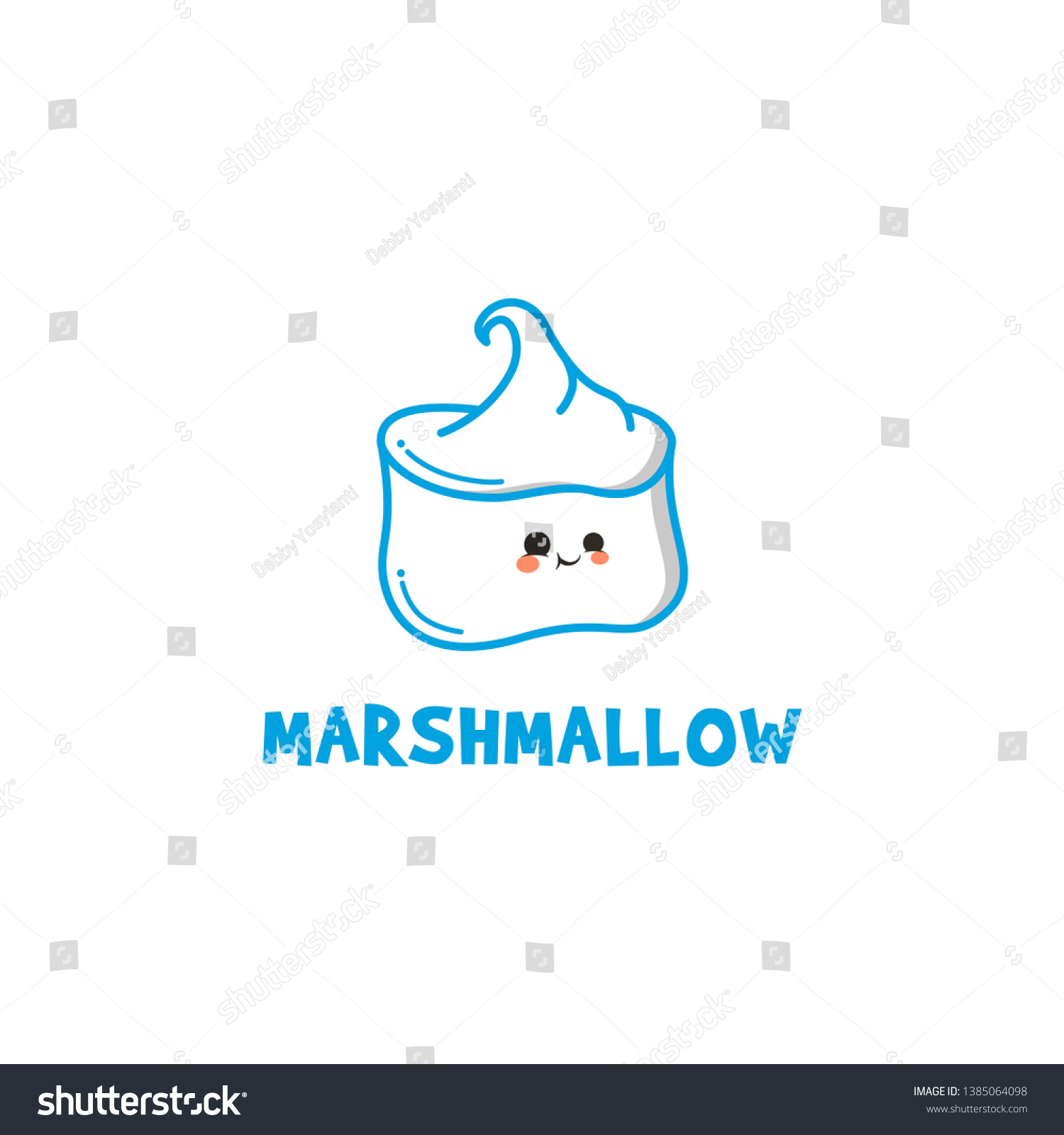 Marshmallow Logo Vector Design Template Stock Vector (Royalty Free ...