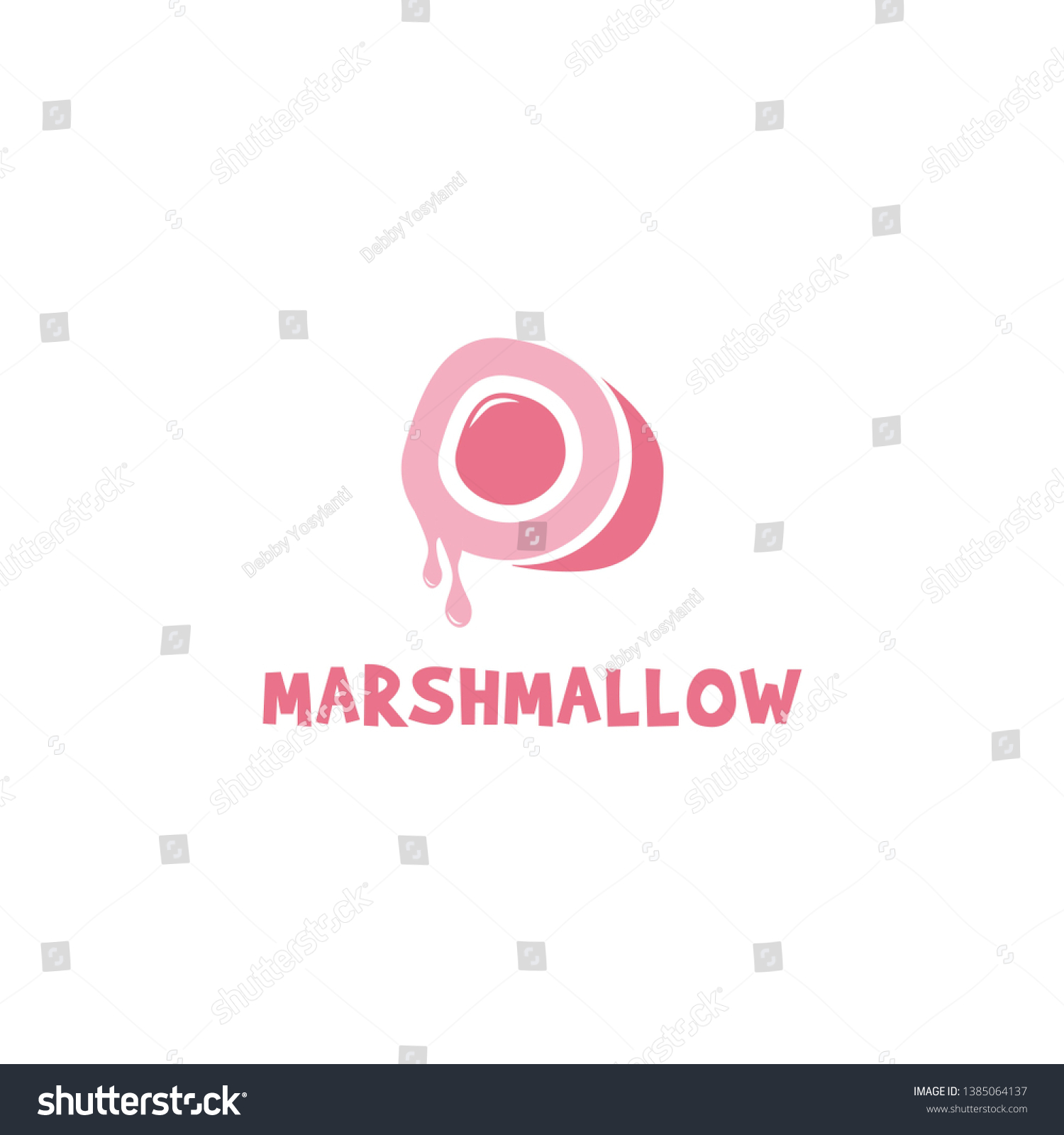 Marshmallow Logo Vector Design Template Stock Vector (Royalty Free ...