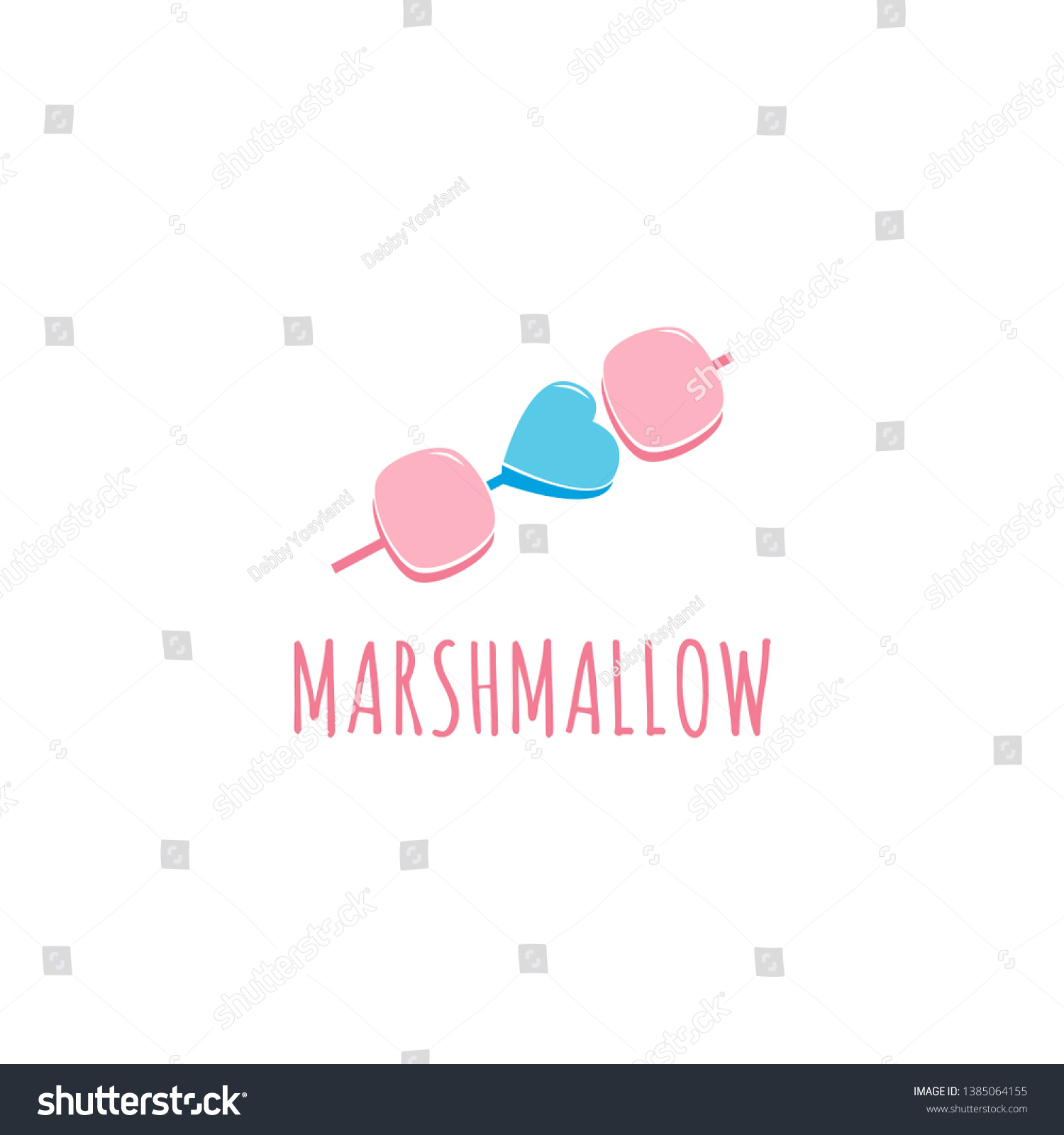 Marshmallow Logo Vector Design Template Stock Vector (Royalty Free ...