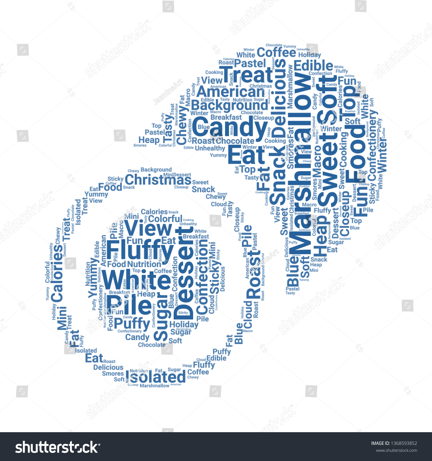 Marshmallow Word Cloud Tag Cloud About Stock Vector (Royalty Free ...
