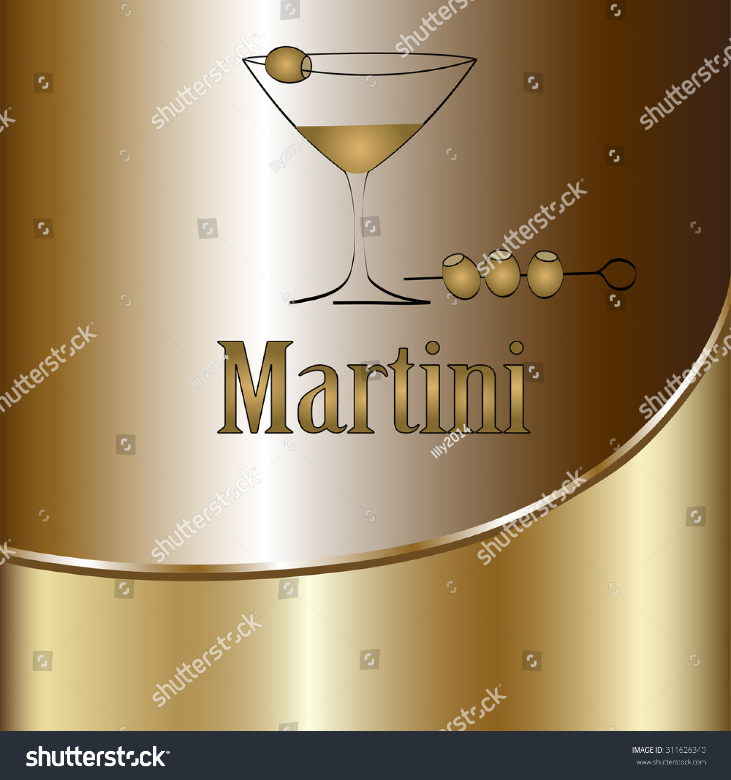 Martini Glass Design Menu Background Vector: เวกเตอร์สต็อก (ปลอดค่า ...