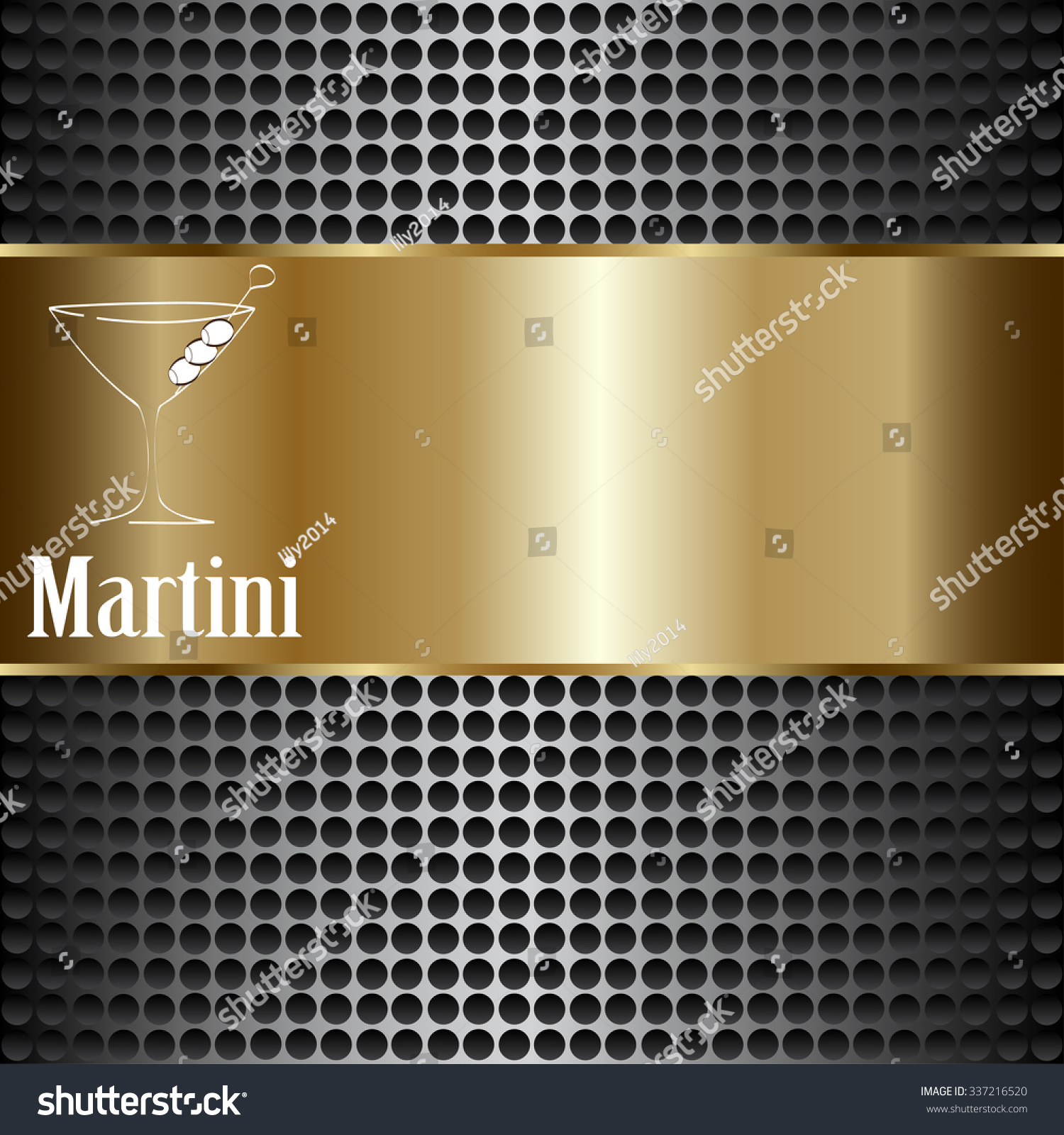 Martini Glass Design Menu Background Vector 库存矢量图（免版税）337216520 ...