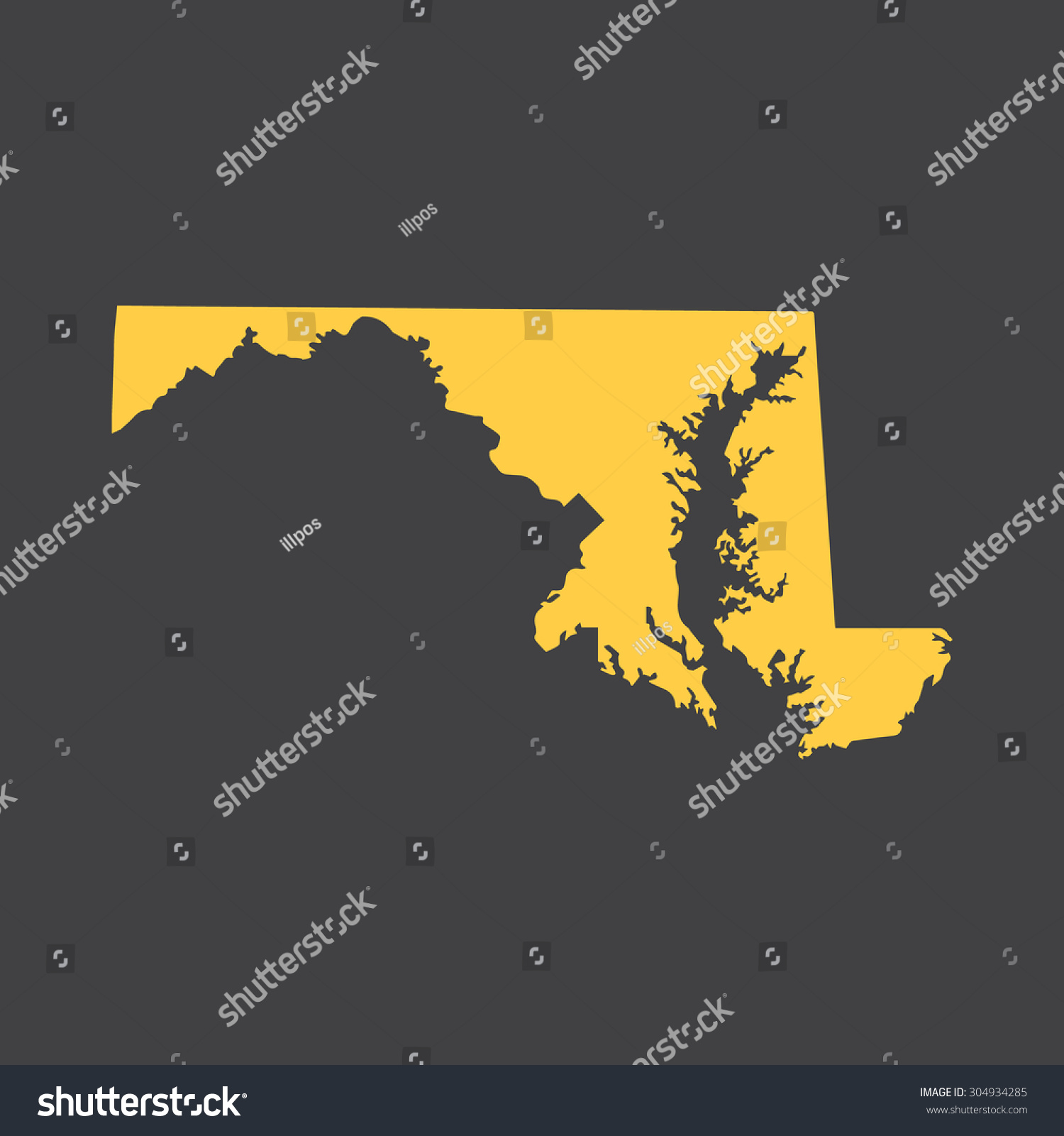 Maryland Bordermap Vector Illustration Eps8 Stock Vector (Royalty Free ...