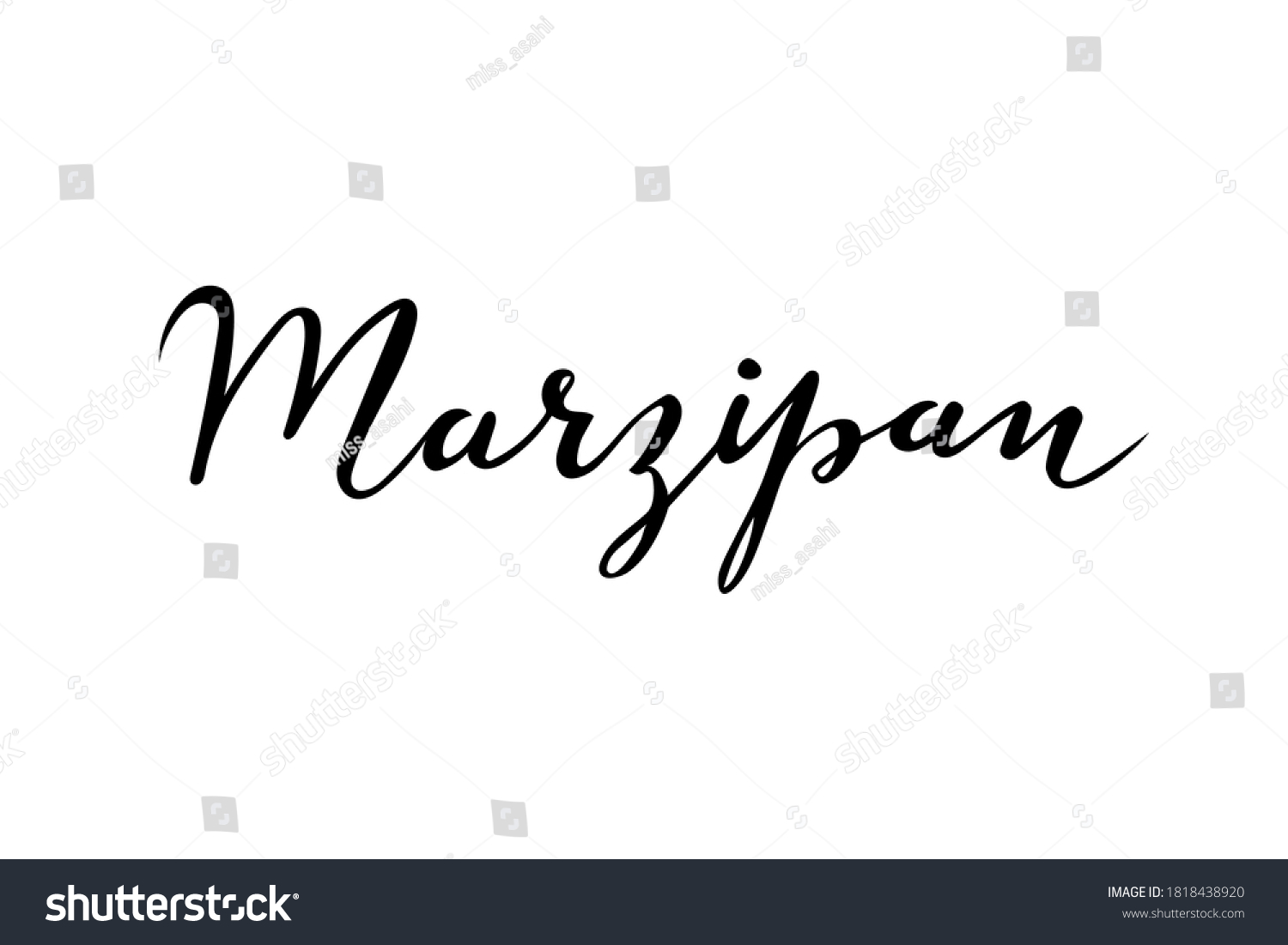 Marzipan Sweets Hand Lettering Vector Stock Vector (Royalty Free ...
