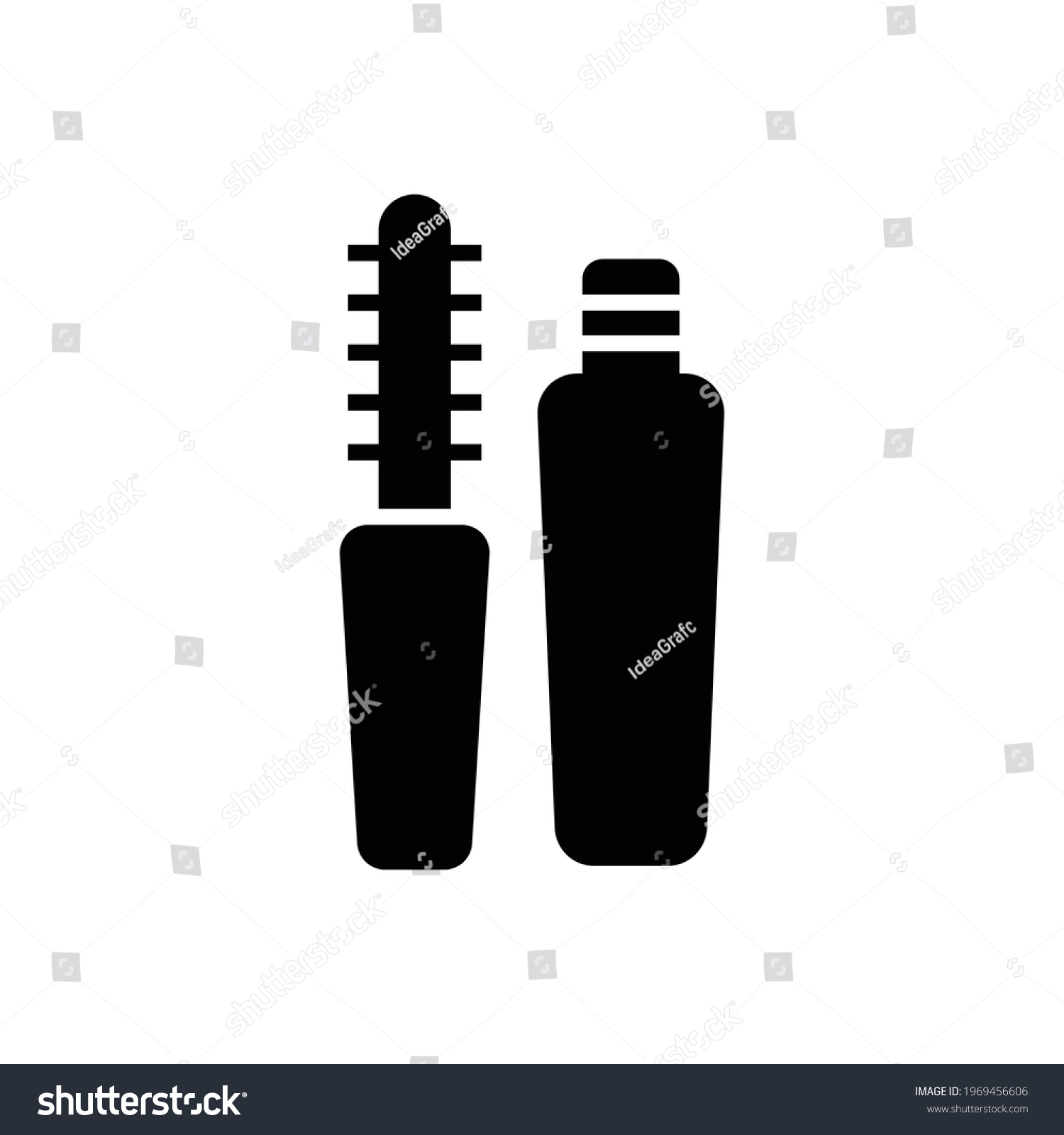 Mascara Icon Solid Style Vector Your Stock Vector (Royalty Free ...