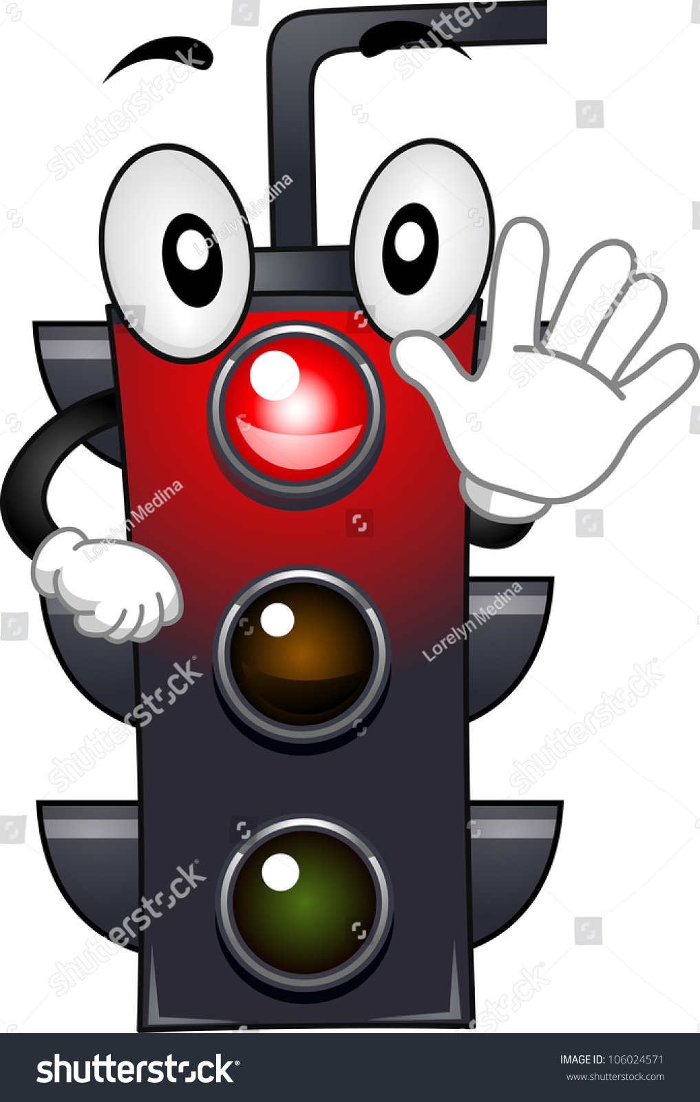 Mascot Illustration Featuring Stop Light Stock Vector (Royalty Free ...