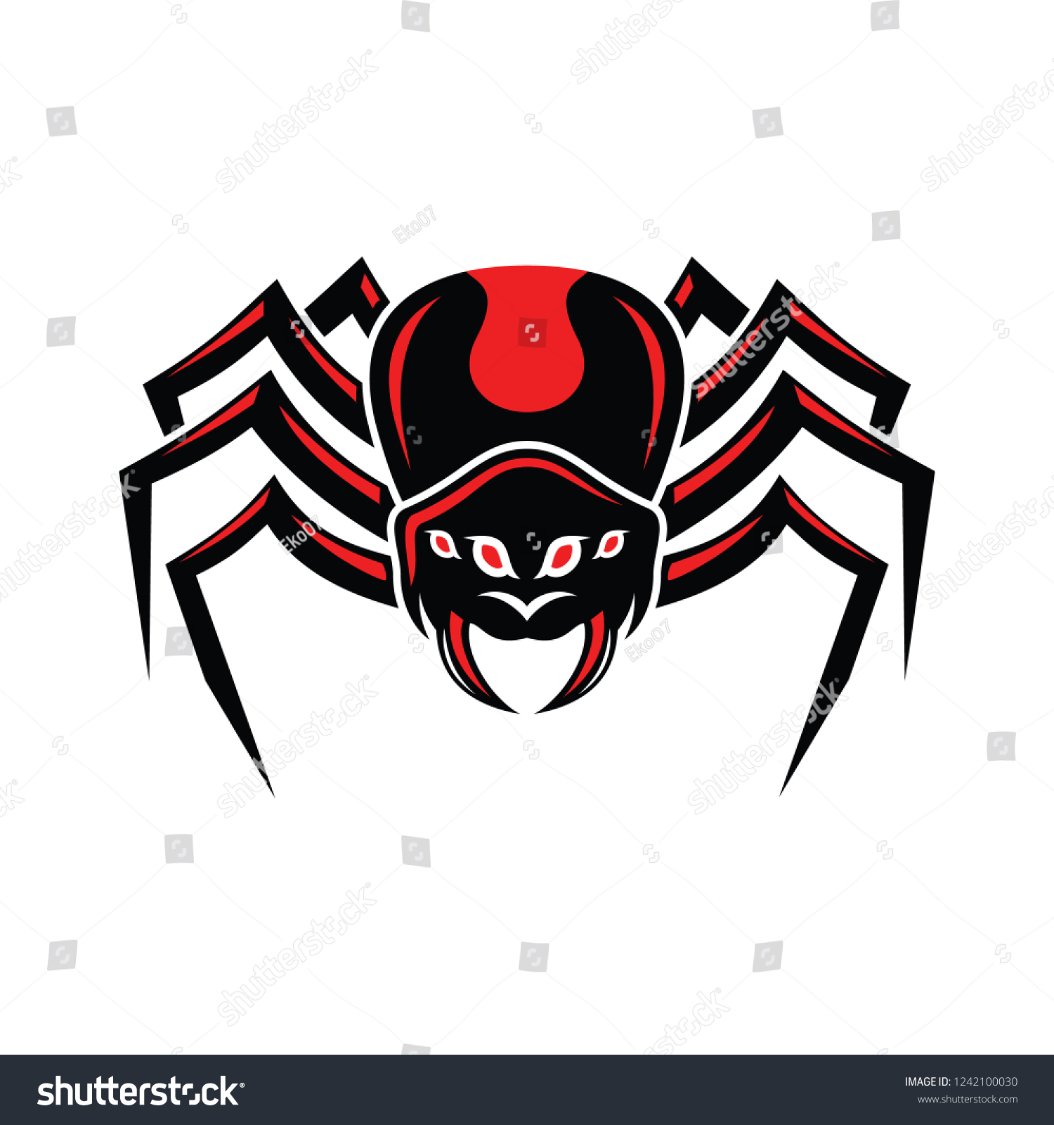 Mascot Redback Spider Front View Vector Stock Vector (Royalty Free ...
