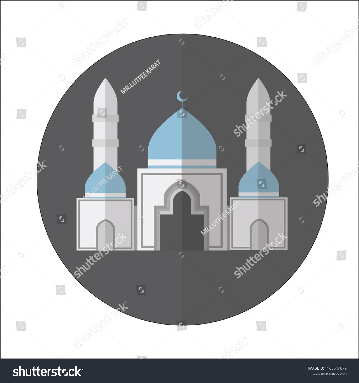 Masjid Icon Vector Stock Vector (Royalty Free) 1165549879