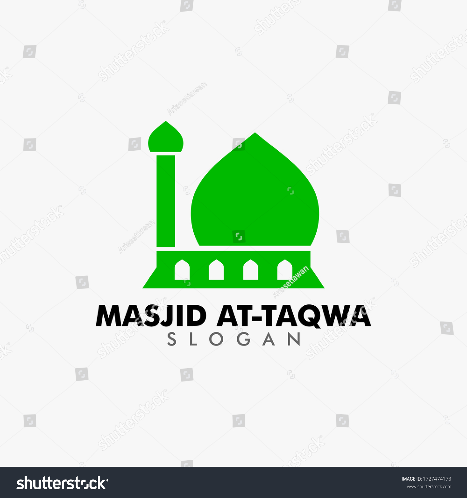 Masjid Logo Design Template Concept Stock Vector (Royalty Free) 1727474173