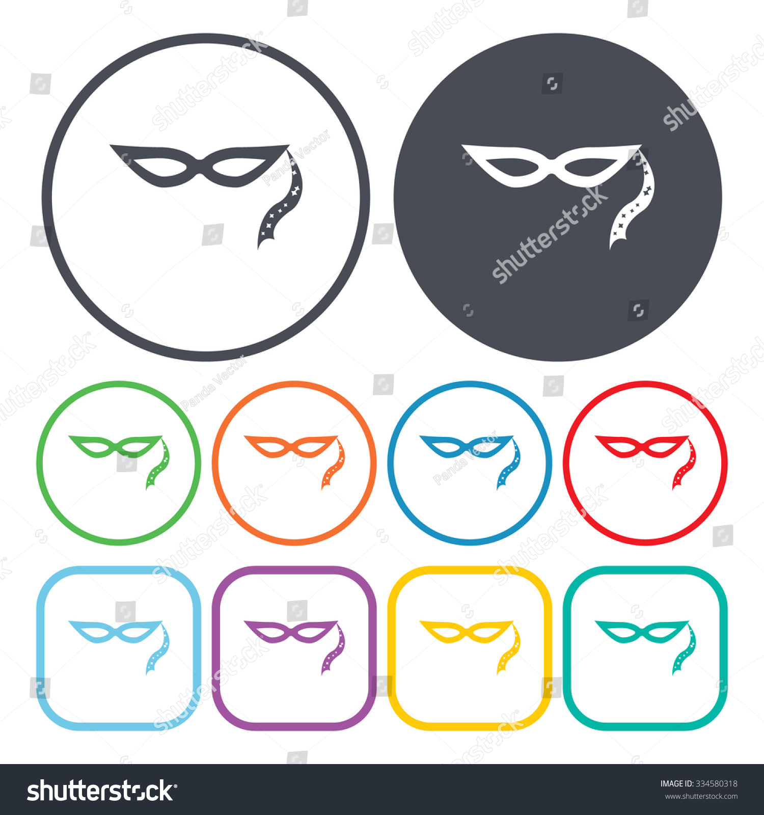 Mask Icon Stock Vector (Royalty Free) 334580318