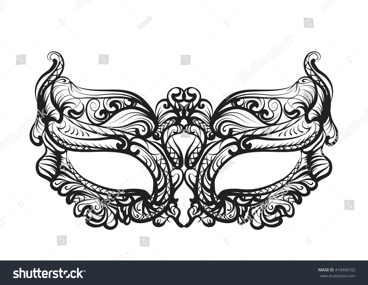 Mask Silhouette Stock Vector (Royalty Free) 419440102