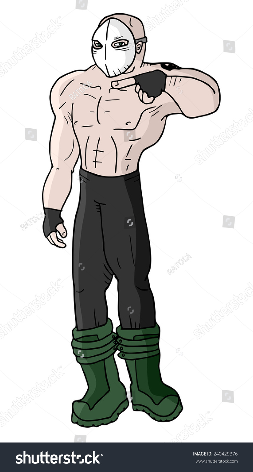 Masked Man Stock Vector (Royalty Free) 240429376 | Shutterstock