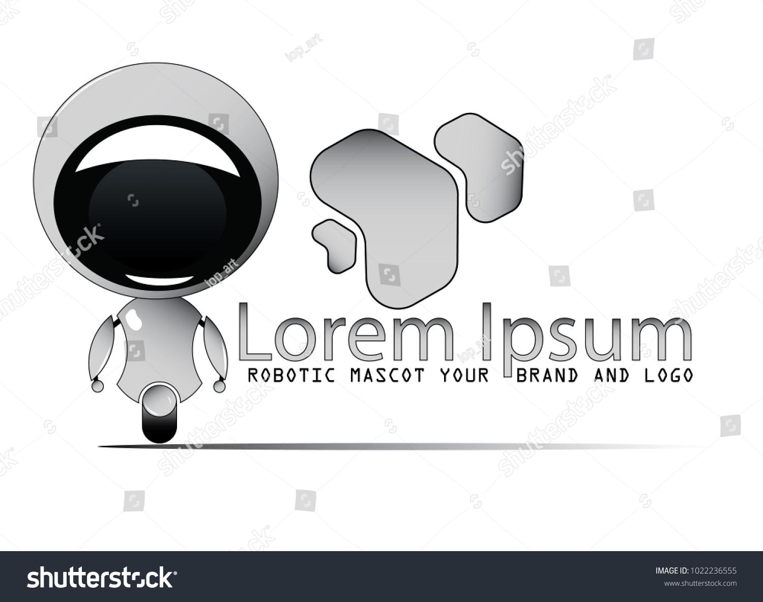 Maskot Logo Robot Stock Vector (Royalty Free) 1022236555