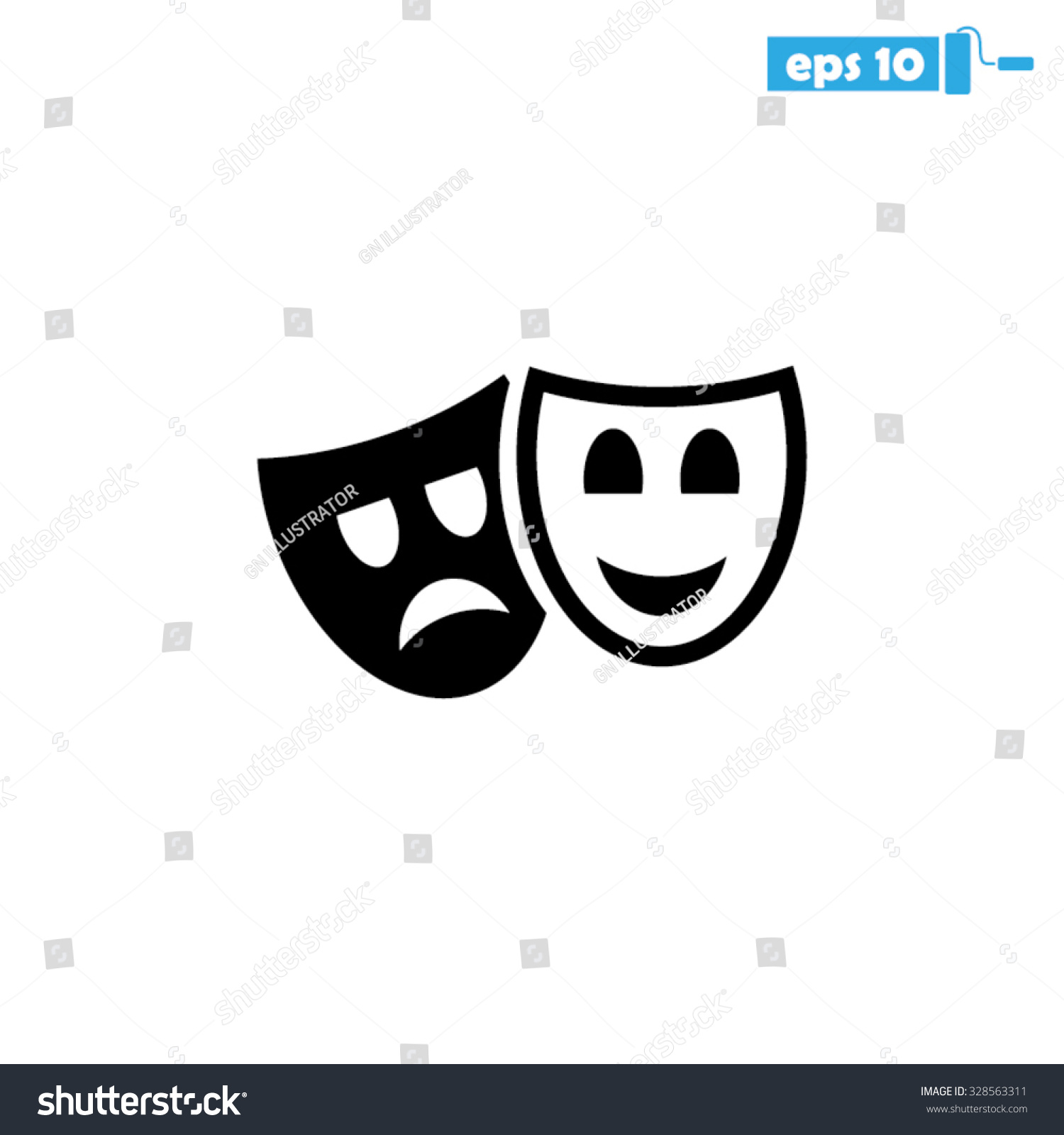 Masks Stock Vector (Royalty Free) 328563311 | Shutterstock