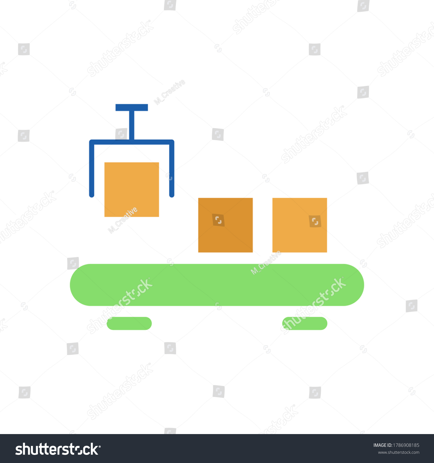 Mass Production Vector Icon Logo Design Stock Vector (Royalty Free ...