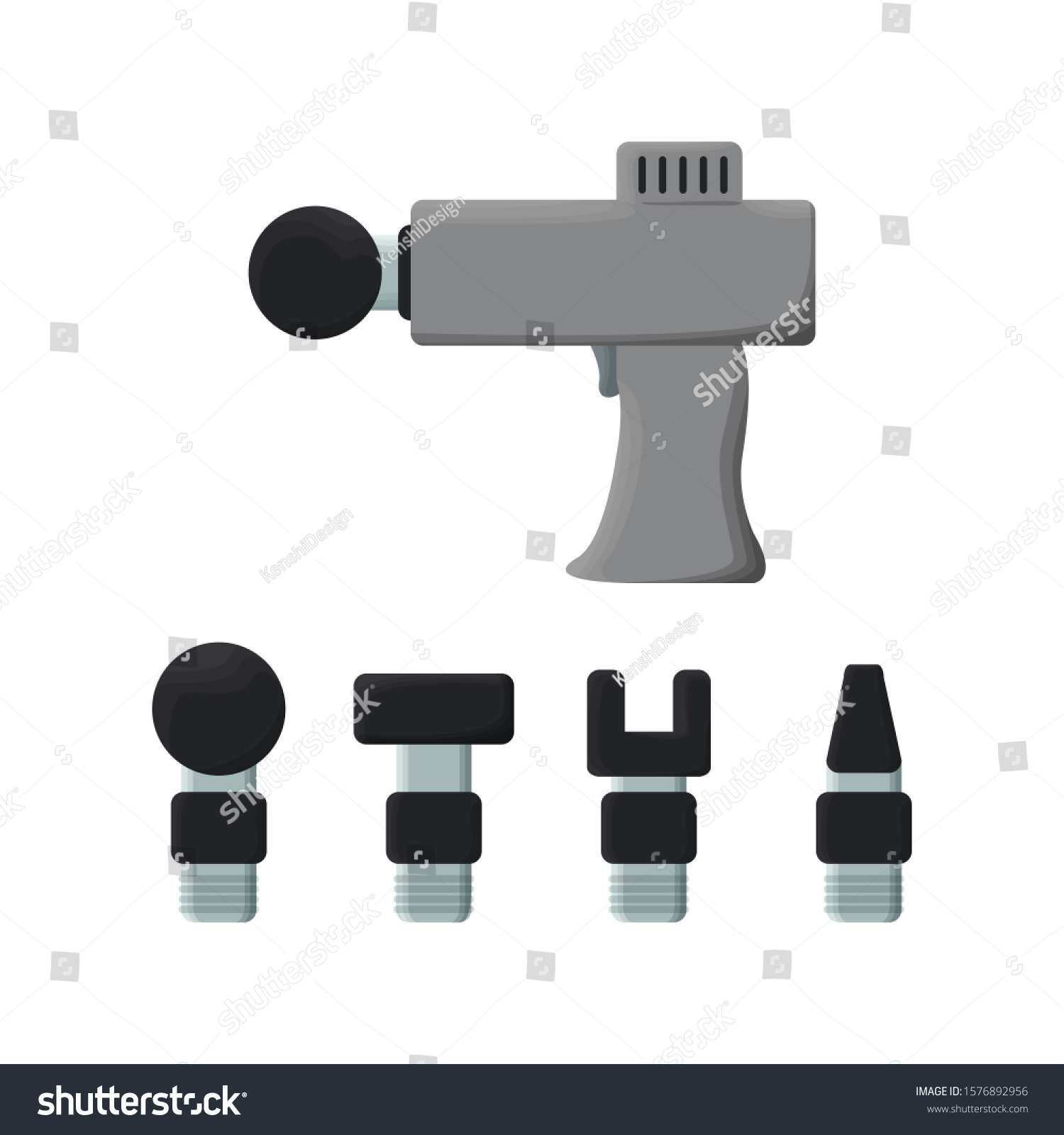 Massage Gun Vector Illustration Vector: เวกเตอร์สต็อก (ปลอดค่าลิขสิทธิ์ ...