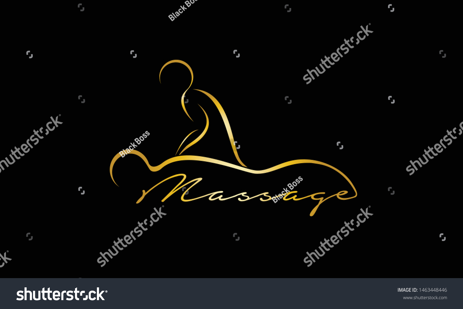 Massage Logo Design Massage Relaxation Spa Stockvector Rechtenvrij